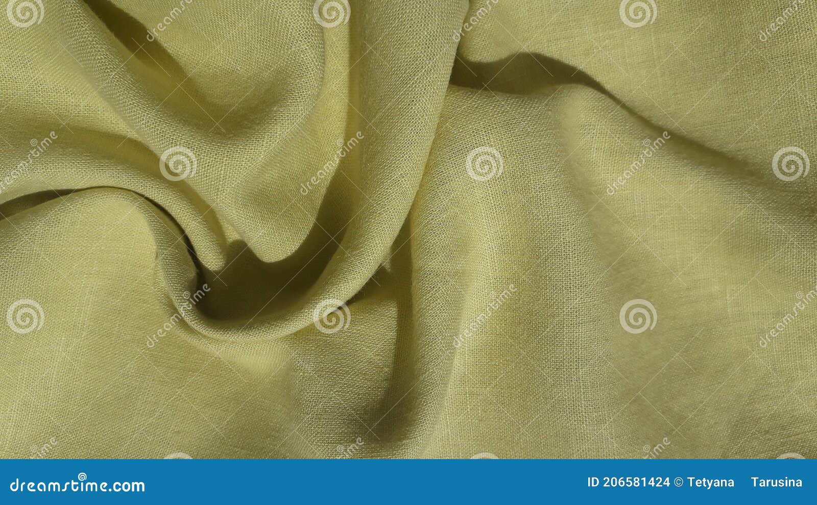 Yellow linen fabric. stock photo. Image of linen, crochet - 206581424