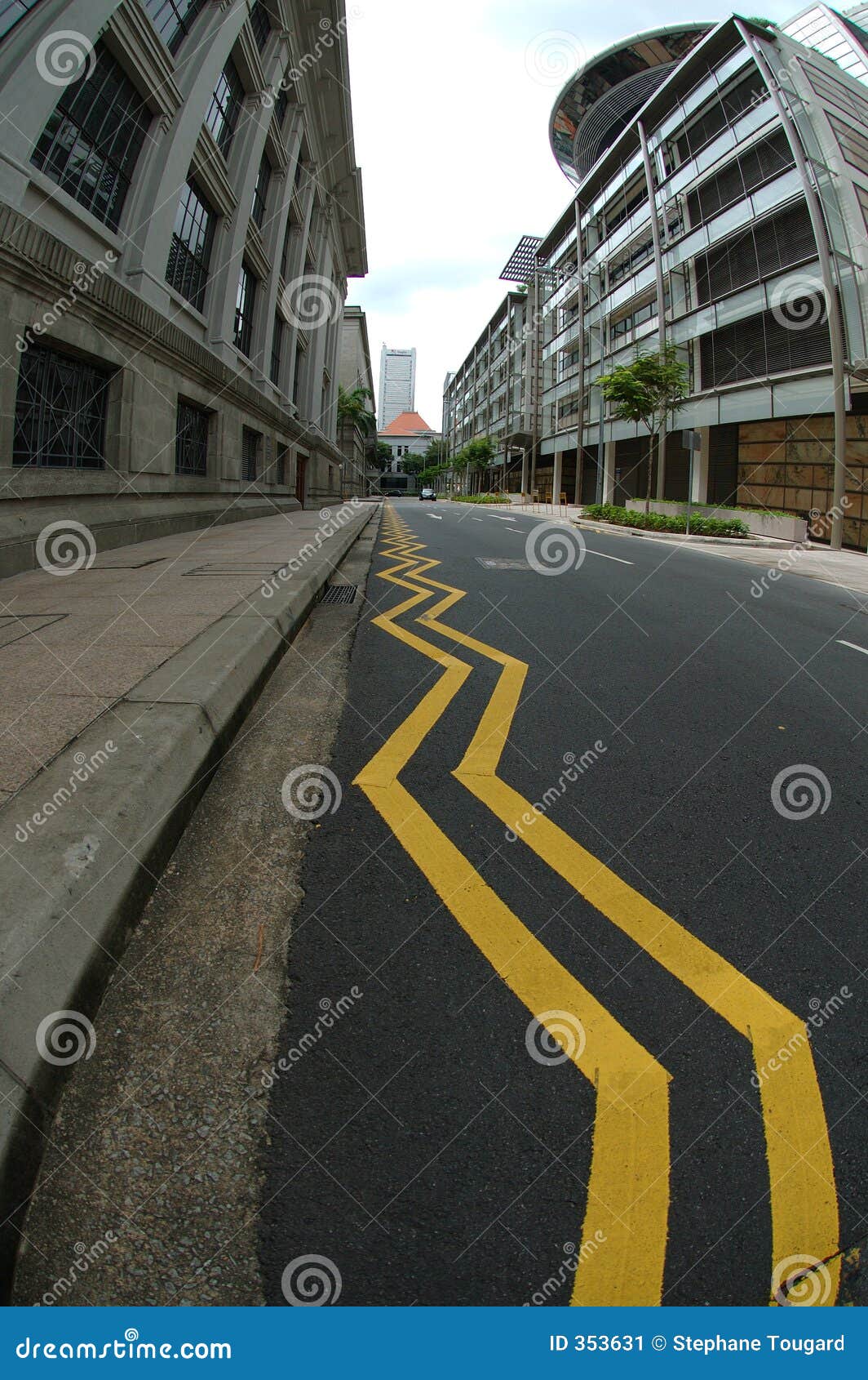 Yellow lines stock image. Image of construction, warning - 353631