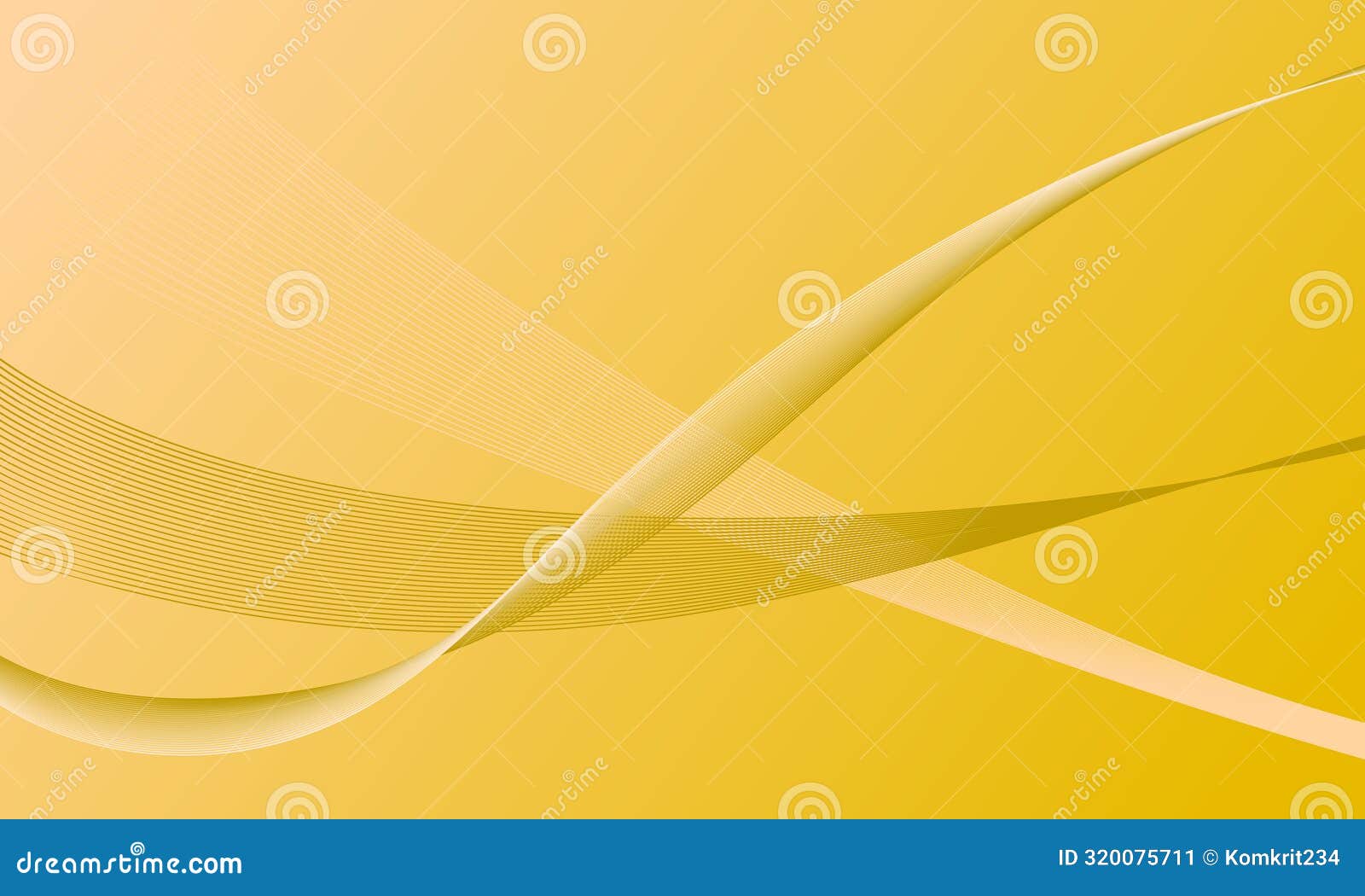 Yellow Lines Wave Curves with Gradient Abstract Background Stock Vector ...