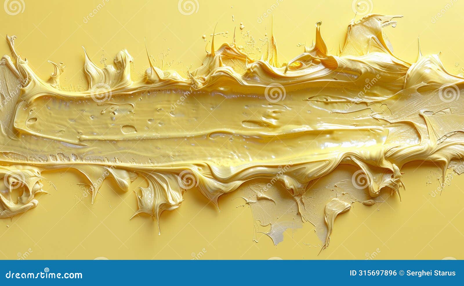 A Yellow Liquid is Dripping from a Spoon Onto the Surface, AI Stock ...