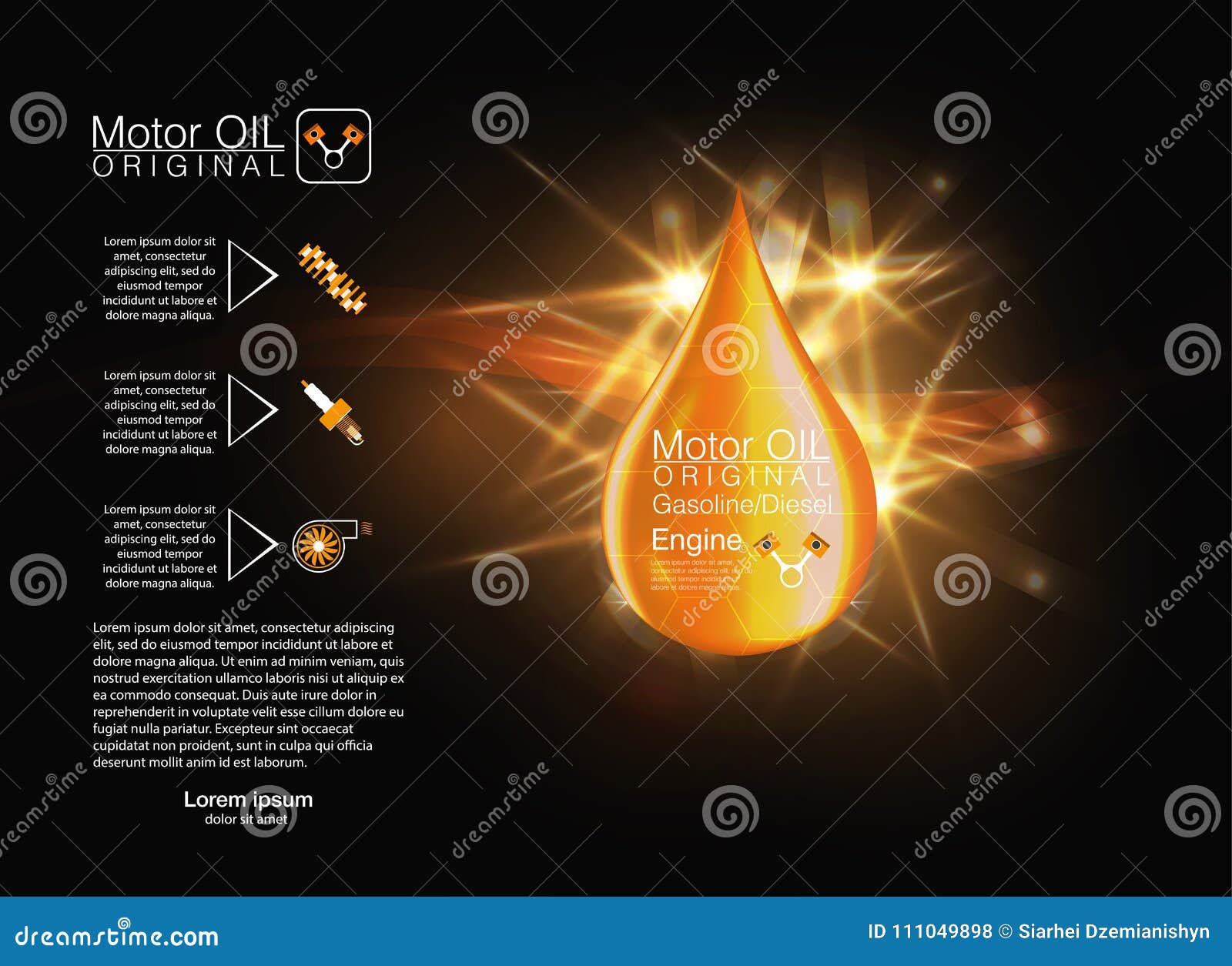 Yellow Liquid Oil Drop. Vector Illustration Stock Vector - Illustration ...