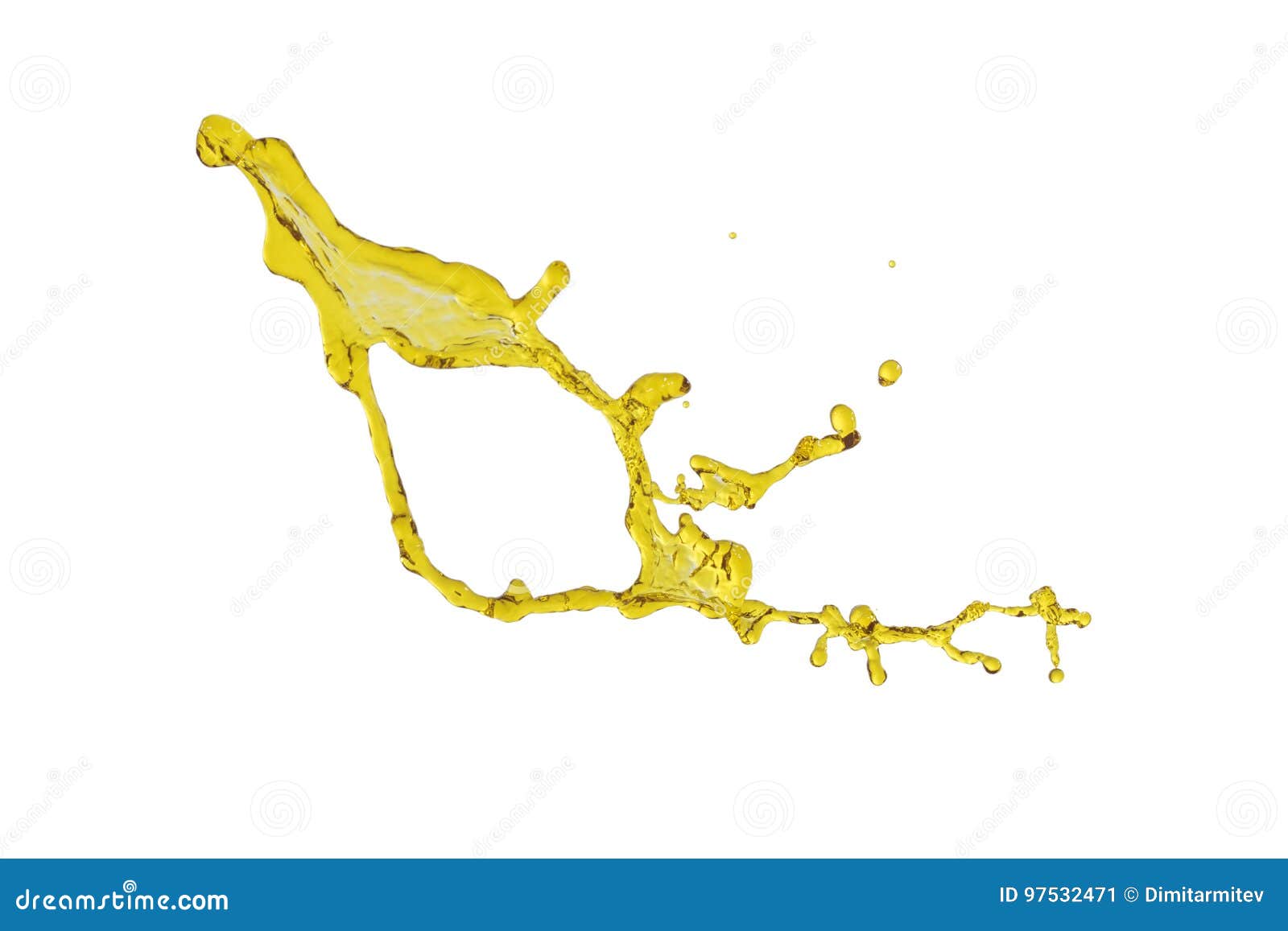 Yellow Liquid Splash Over White Background Stock Image - Image of ...