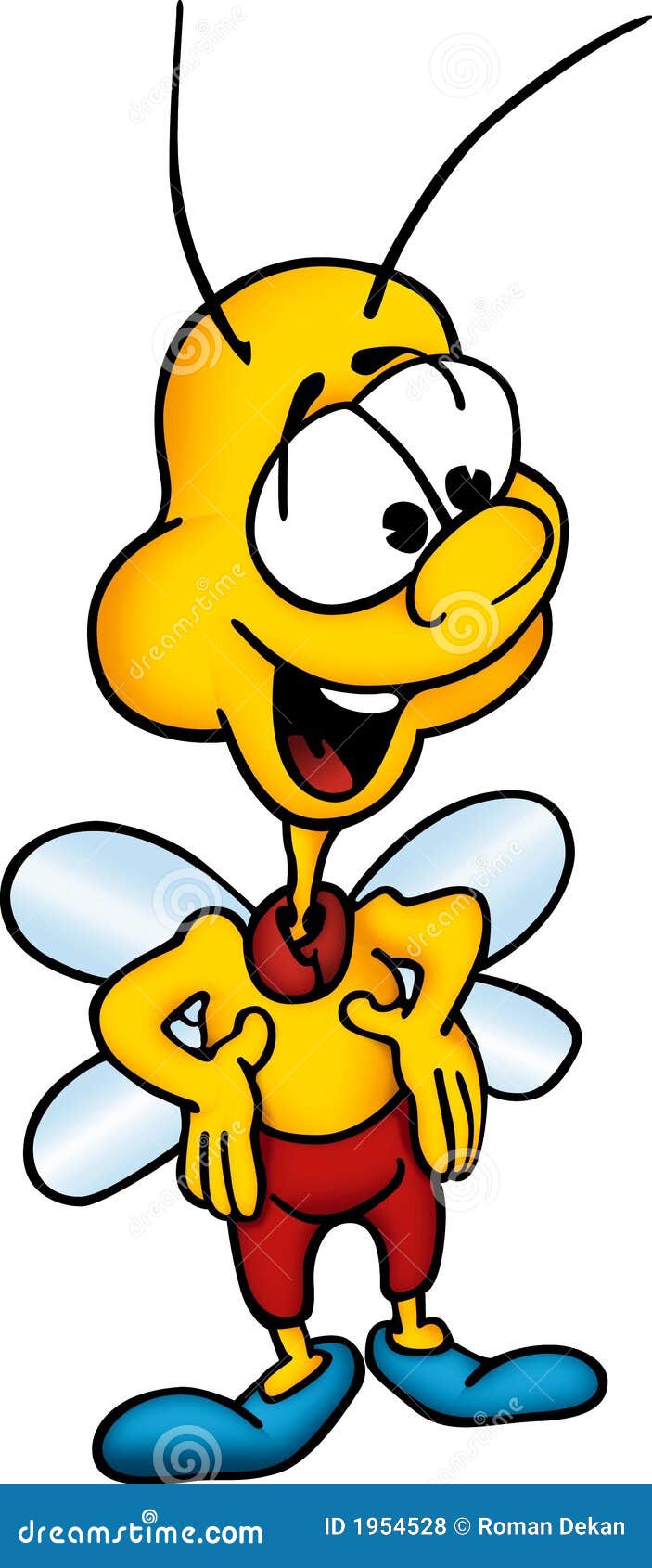 Yellow little fly stock illustration. Illustration of lively - 1954528