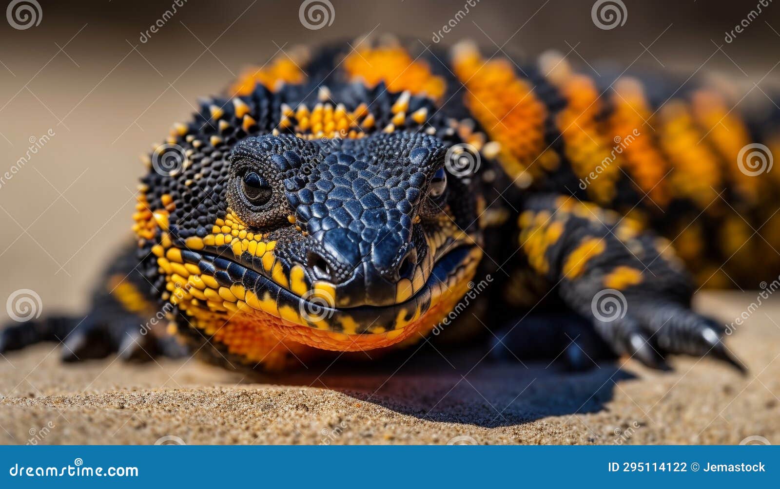 Yellow Lizard, Close Up, Looking, Dangerous, Spotted, Large, , Full ...