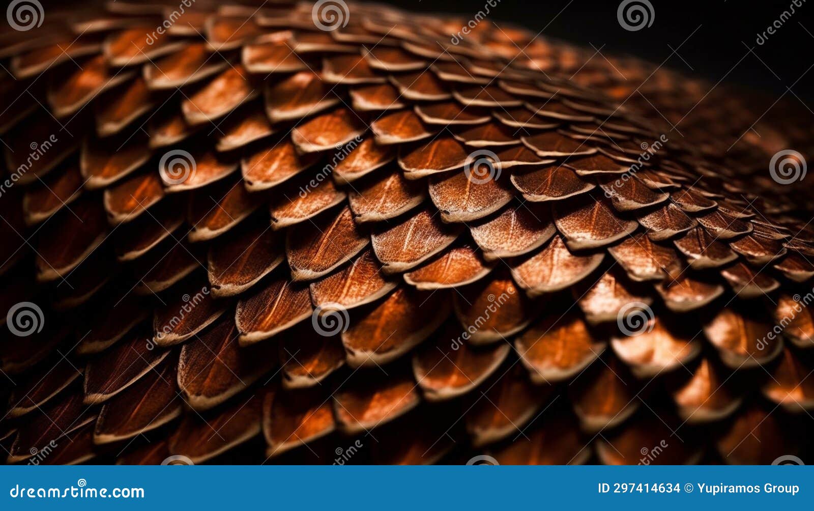 Yellow Lizard Scales Create an Abstract Pattern in the Forest Generated ...