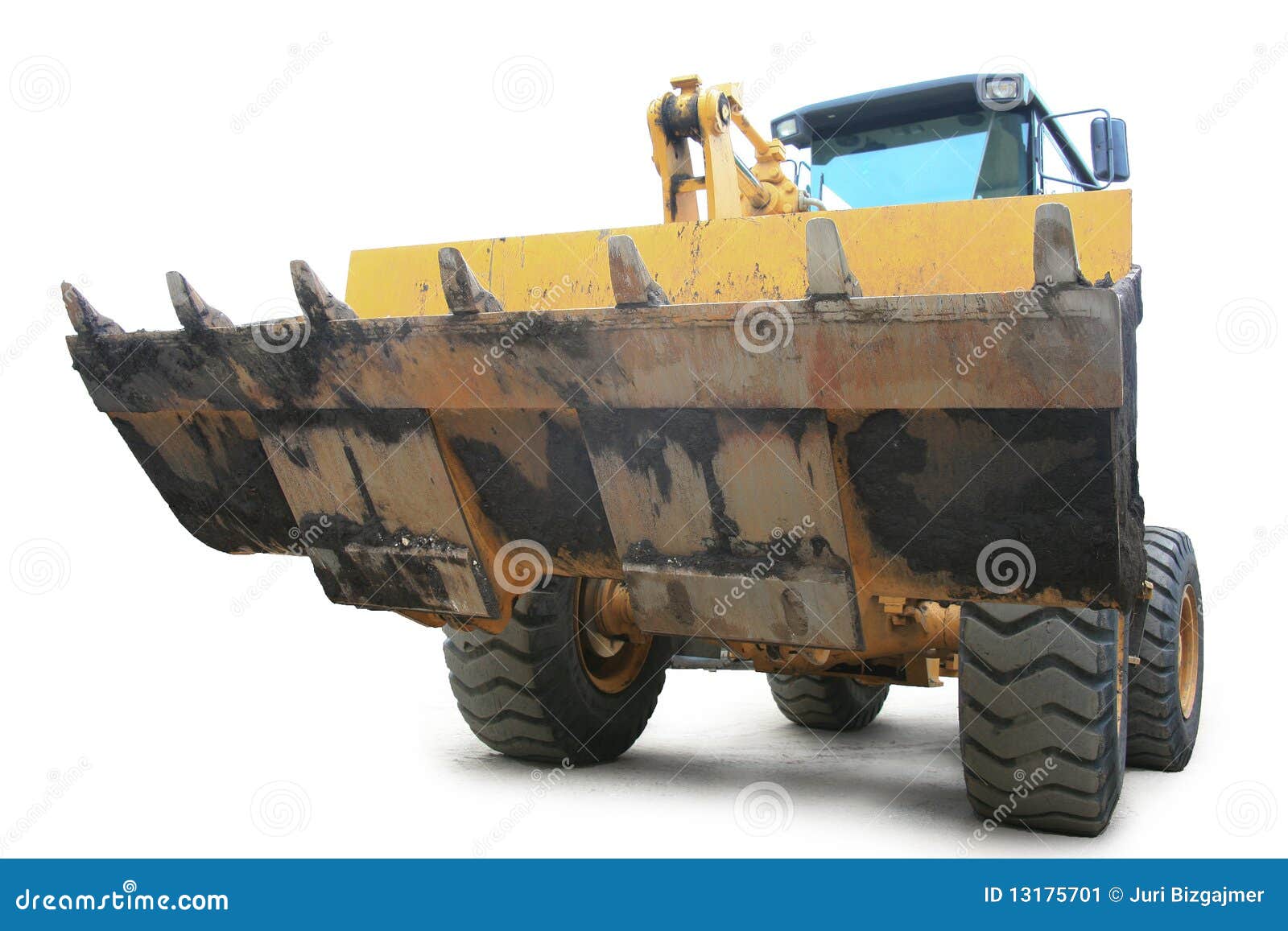 Yellow loader stock image. Image of white, teeths, tyre - 13175701