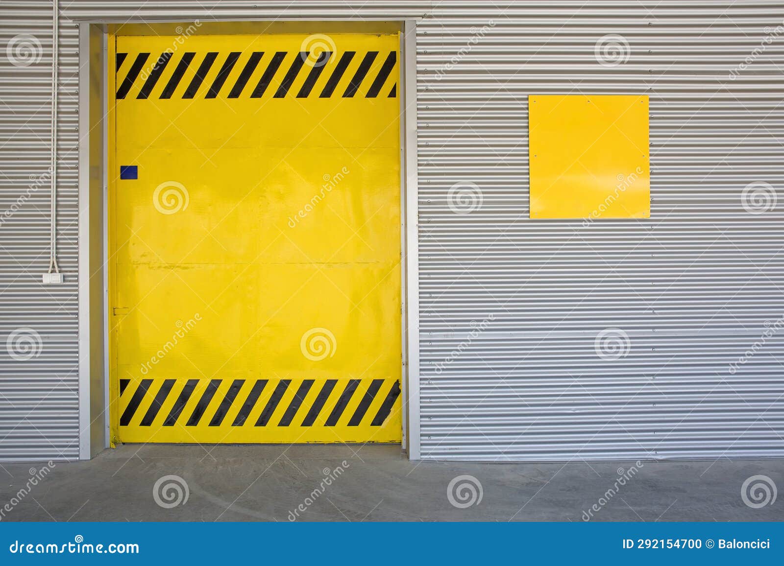 Yellow Loading Door stock photo. Image of gate, loading - 292154700