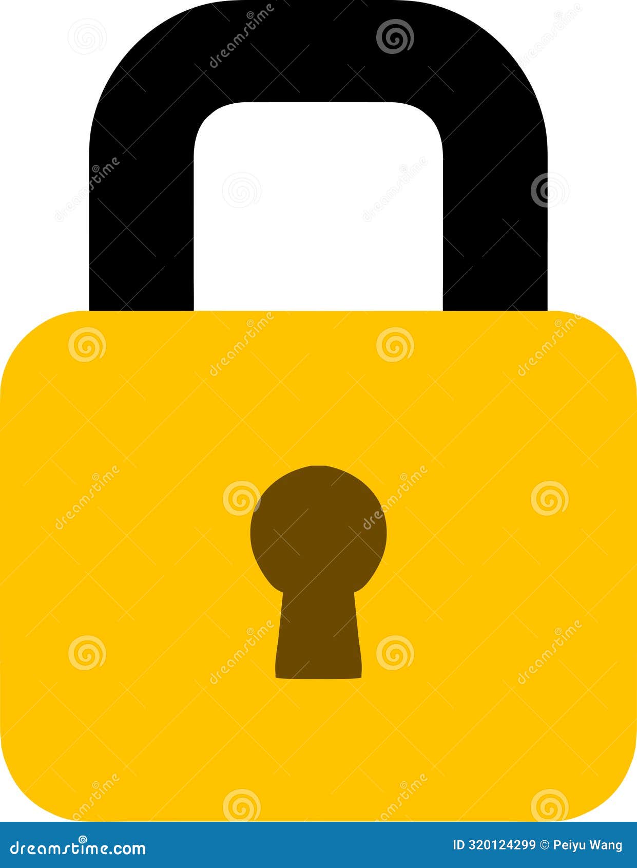 YELLOW Lock Icon Sign Design Single Vector Stock Vector - Illustration ...