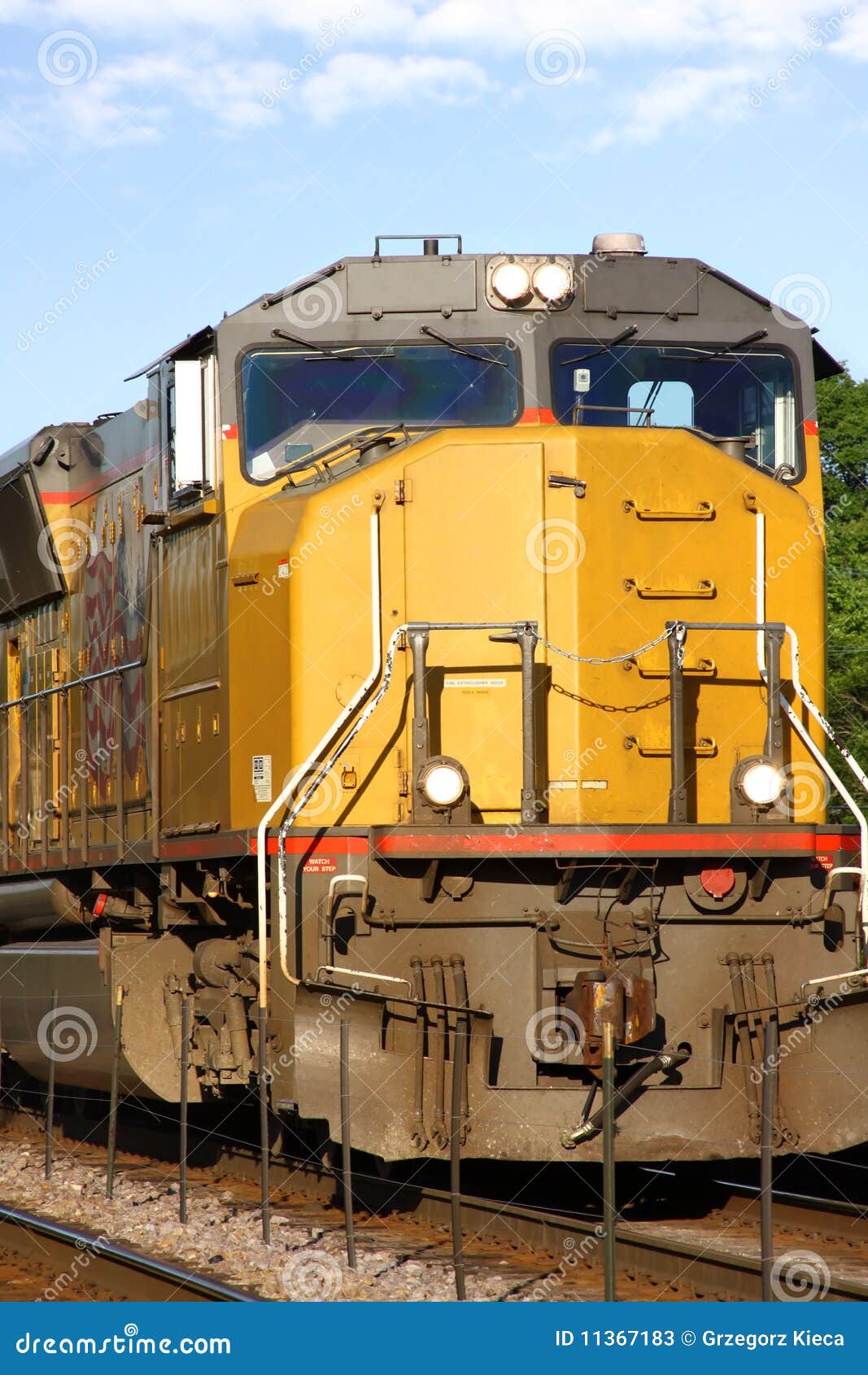 Yellow Locomotive stock image. Image of railroad, engine - 11367183