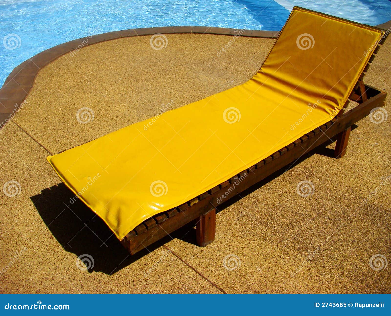 Yellow lounger stock image. Image of holiday, furniture - 2743685