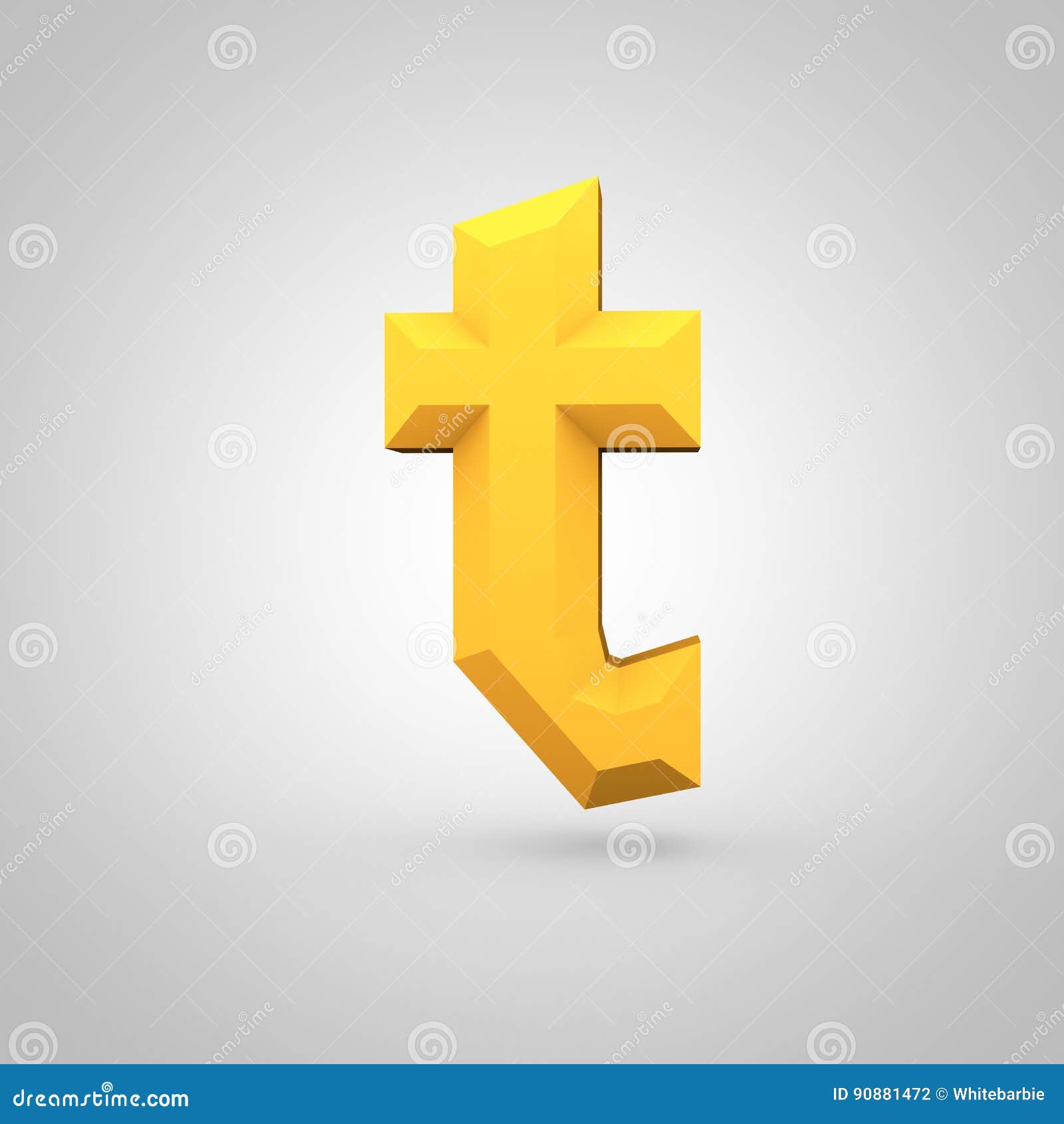 Yellow Low Poly Alphabet Letter T Lowercase Isolated on White ...
