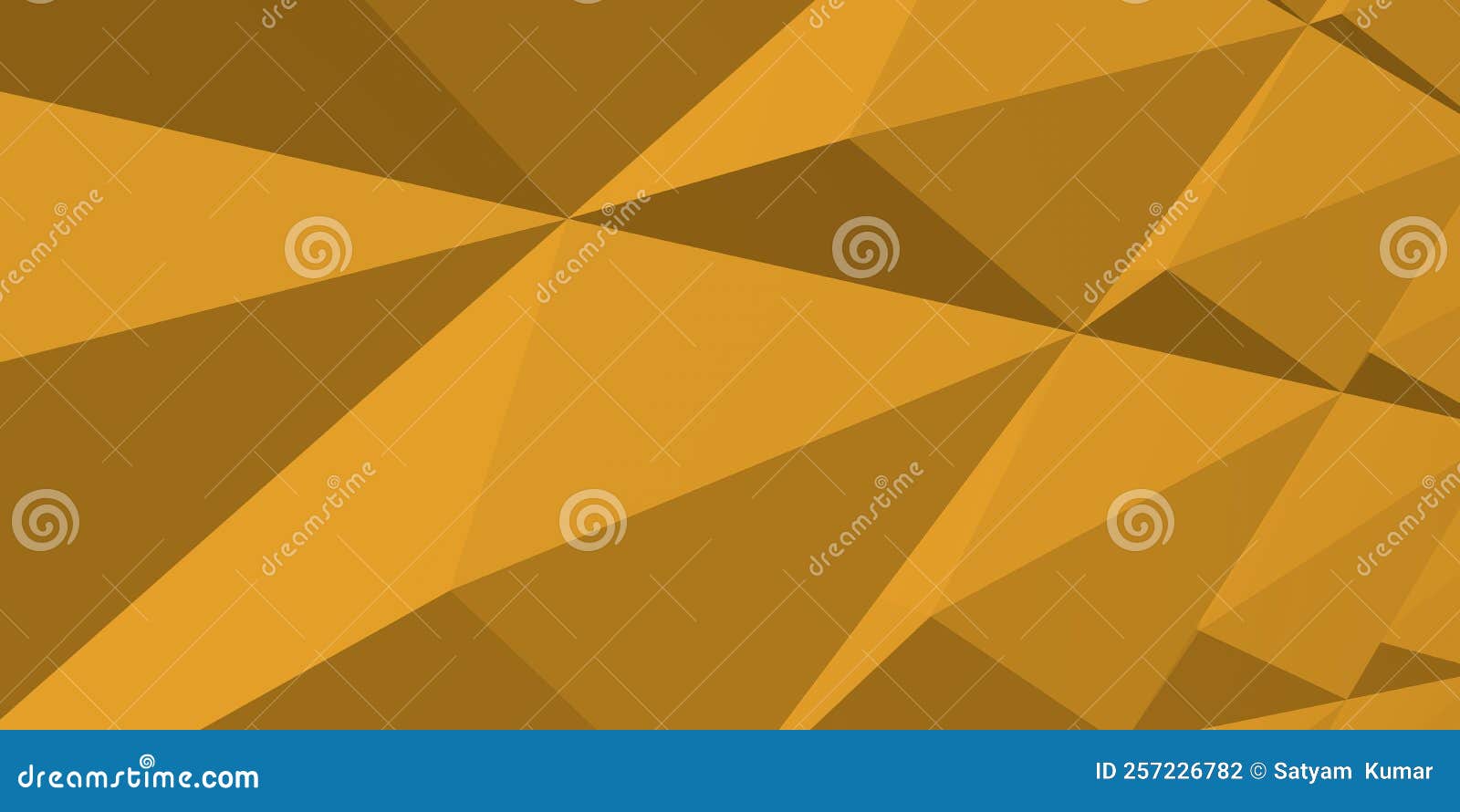 Yellow Low Poly Art 3d Illustration 3d Render Image Stock Illustration ...