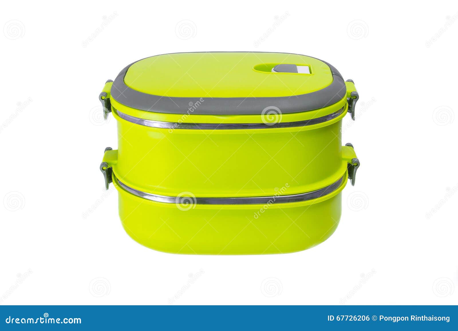 Yellow lunch box isolated stock photo. Image of packed - 67726206
