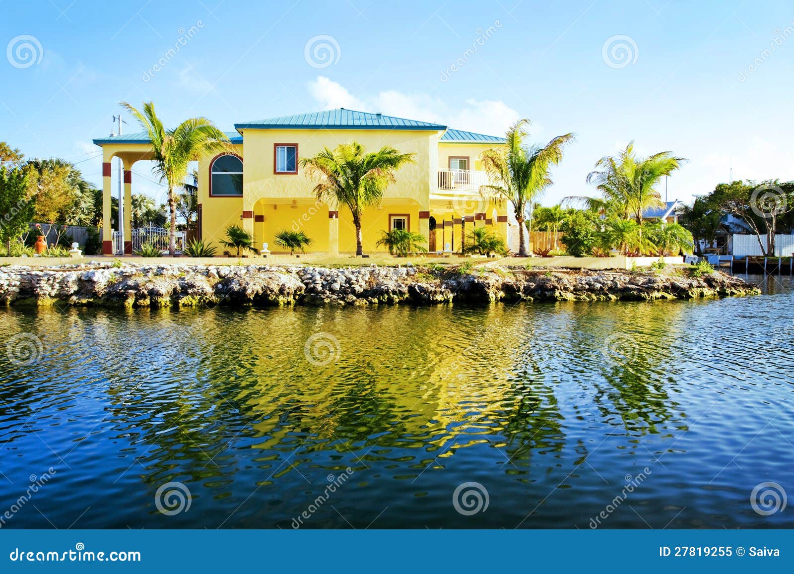 Yellow luxury house stock image. Image of dwelling, home - 27819255