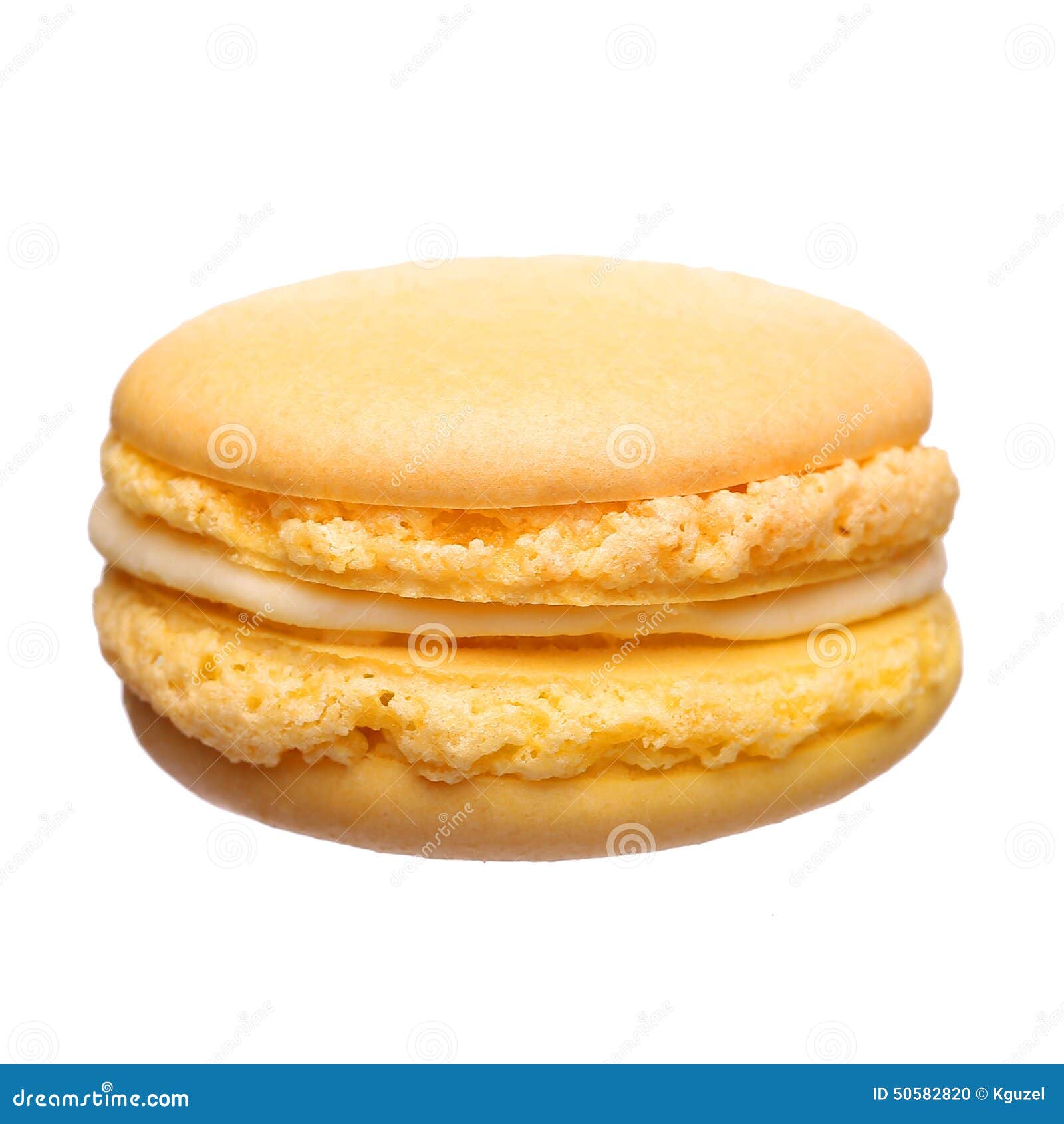 Yellow Macaroon isolated stock photo. Image of traditional - 50582820