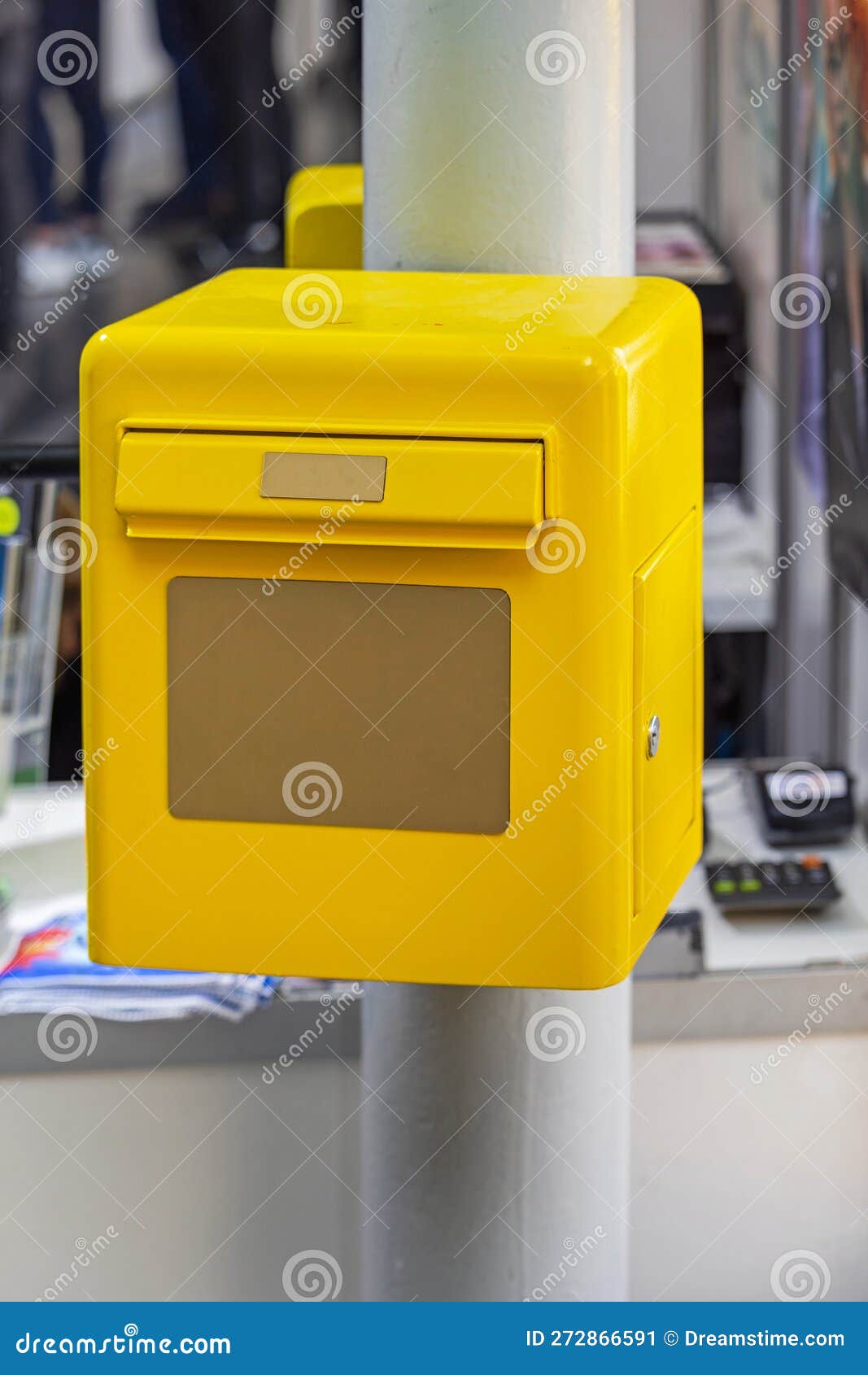 Yellow Mail Box stock image. Image of letter, mail, letters - 272866591