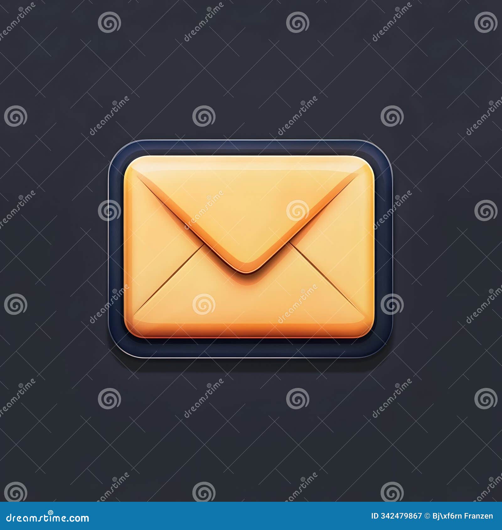 Yellow Mail E-mail Message Letter Icon Logo Symbol Stock Illustration ...