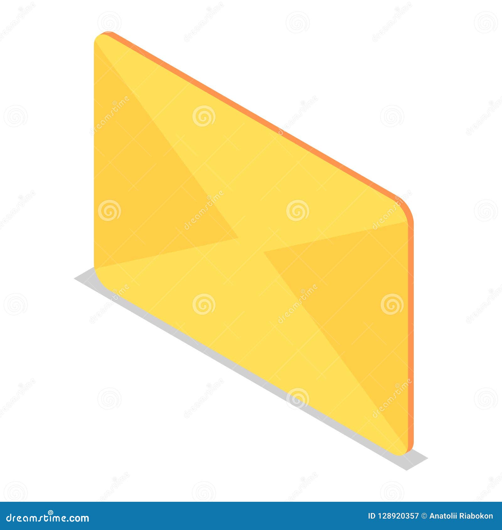 Yellow Mail Icon Set, Isometric Style Stock Vector - Illustration of ...