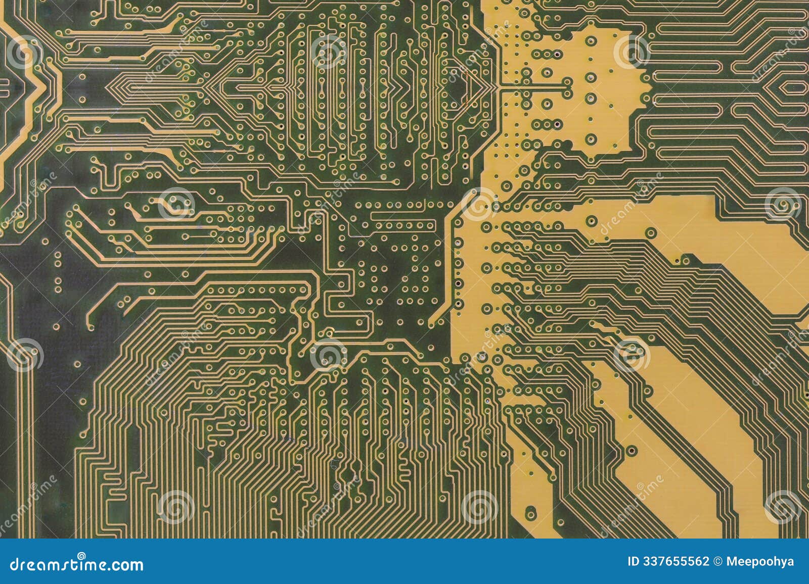 Yellow Mainboard Panel Background Stock Photo - Image of microcircuit ...