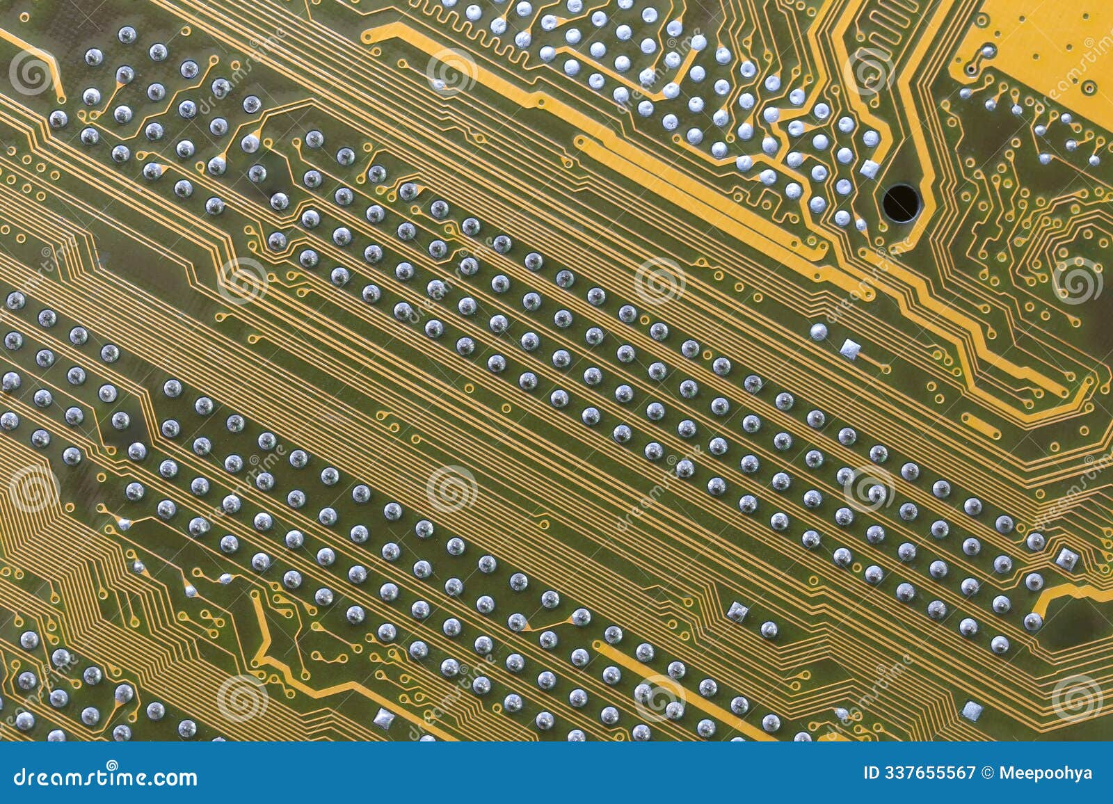 Yellow Mainboard Panel Background Stock Image - Image of install ...