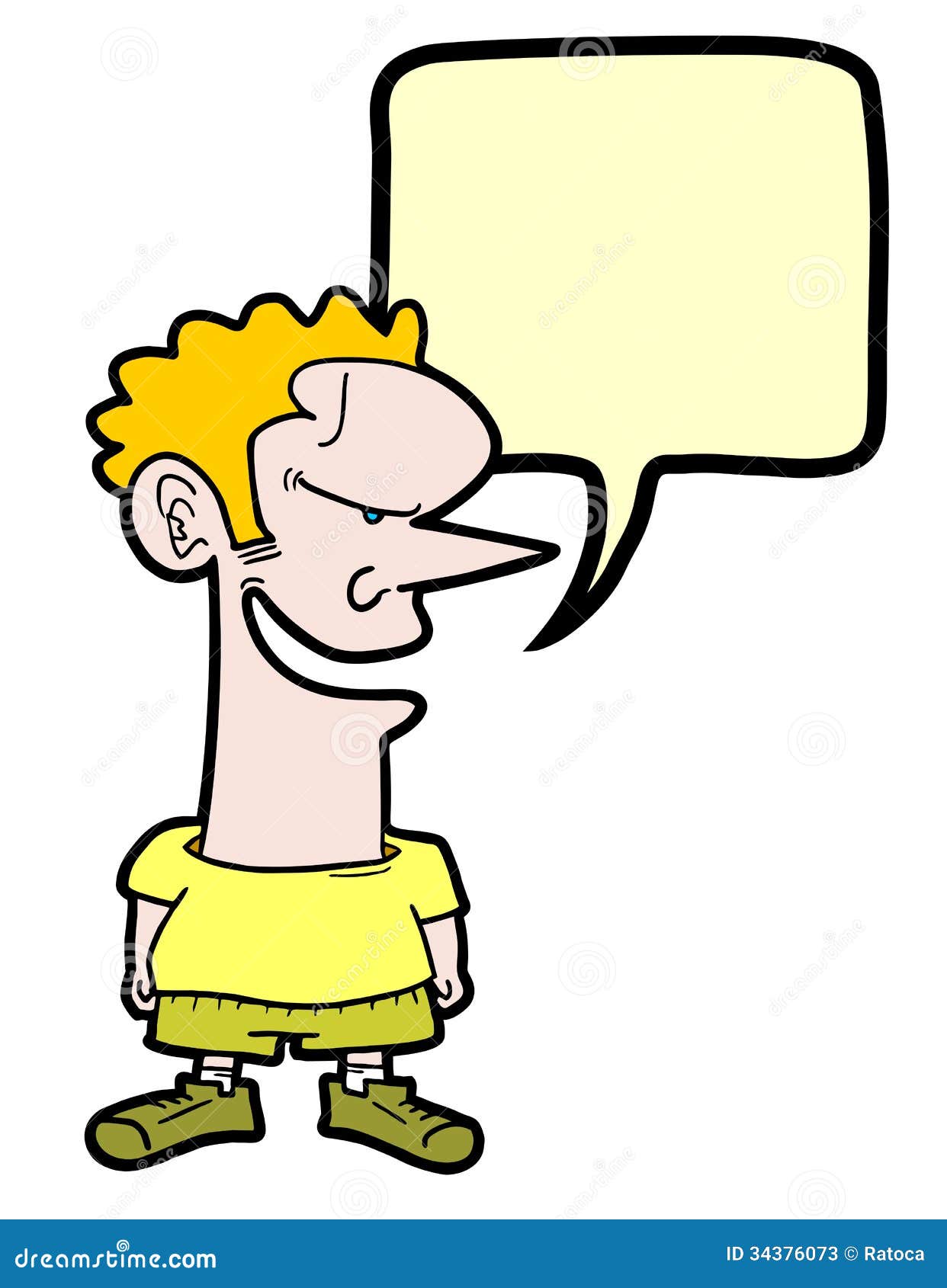 Yellow man stock vector. Illustration of chatter, conversation - 34376073