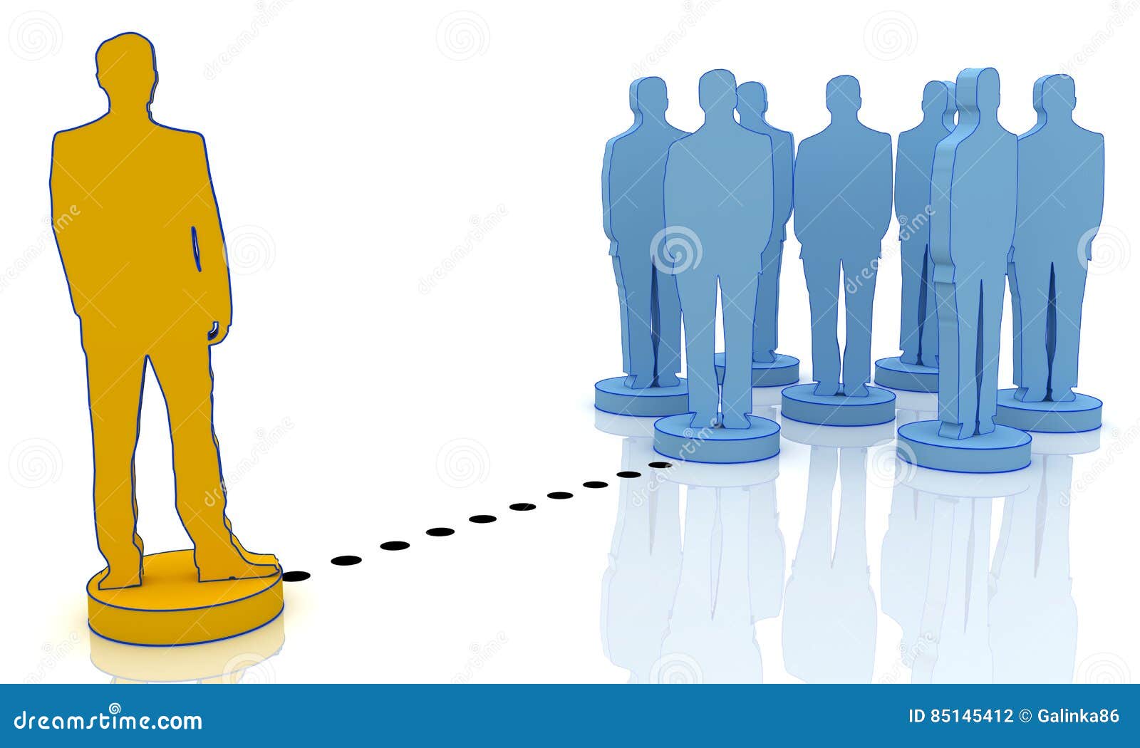 Yellow man and group, 3d, stock illustration. Illustration of abstract ...