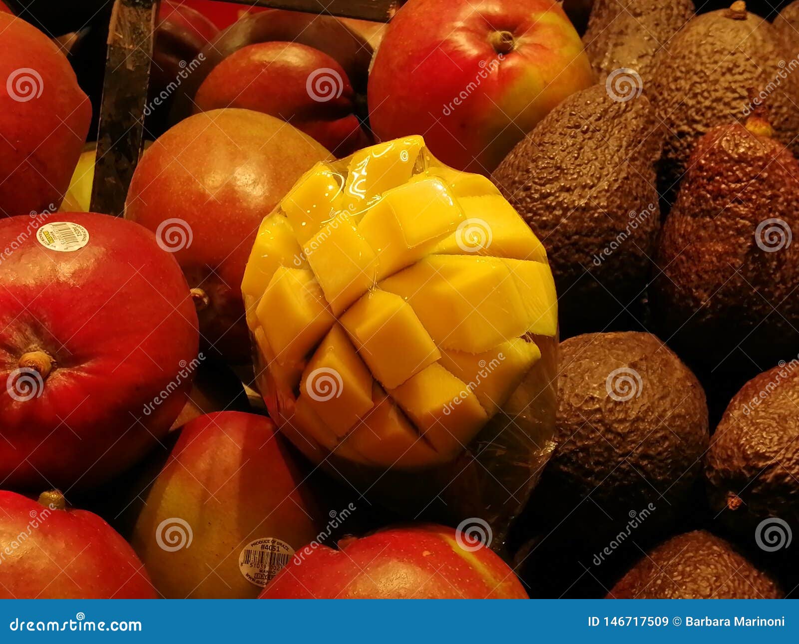 A Yellow Mango in a Fruit Basket Stock Image - Image of basket, mango ...