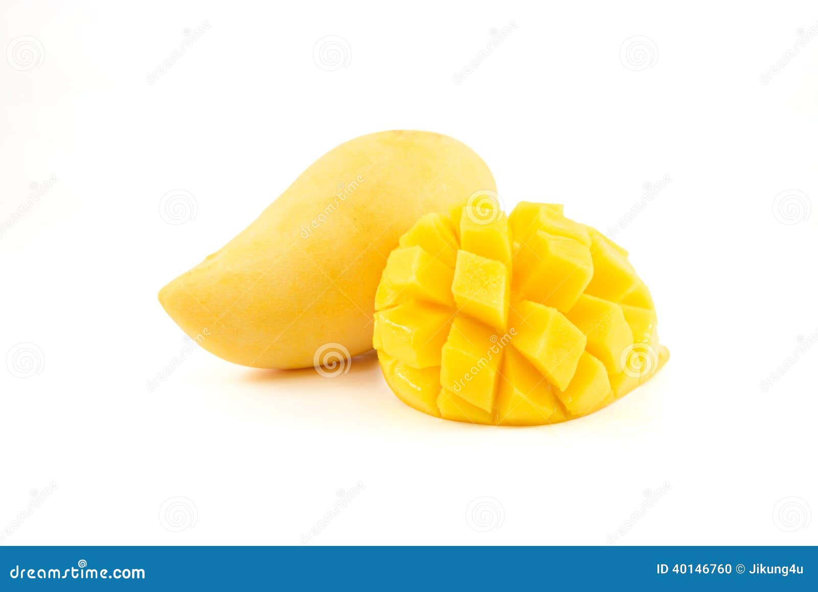 Yellow Mango Isolated On White Background Royalty-Free Stock Photo ...