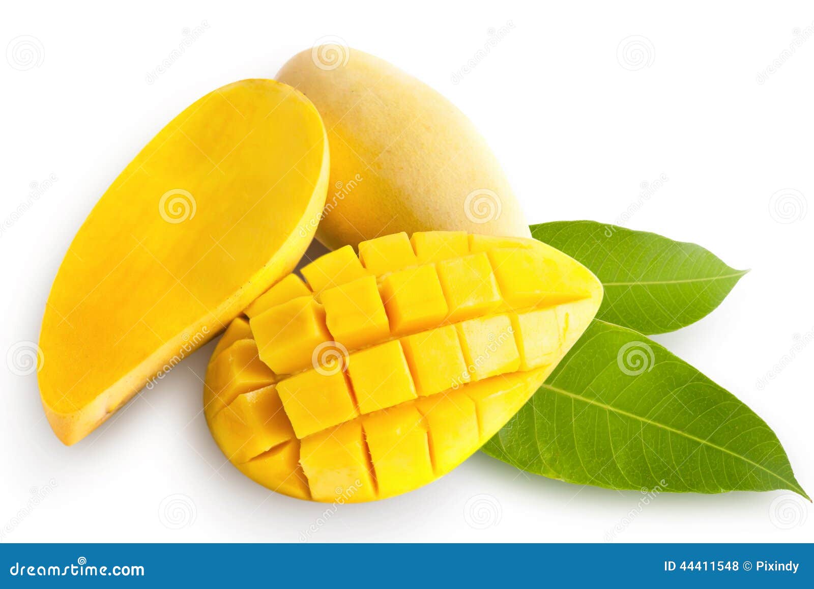 Yellow Mango Isolated on White Stock Photo - Image of gourmet, nature ...