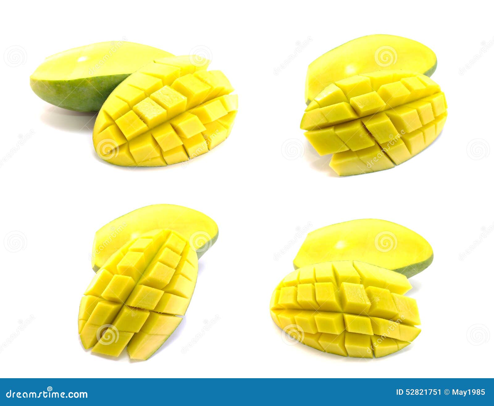 Yellow Mango Isolated on a White Stock Image - Image of color, mango ...