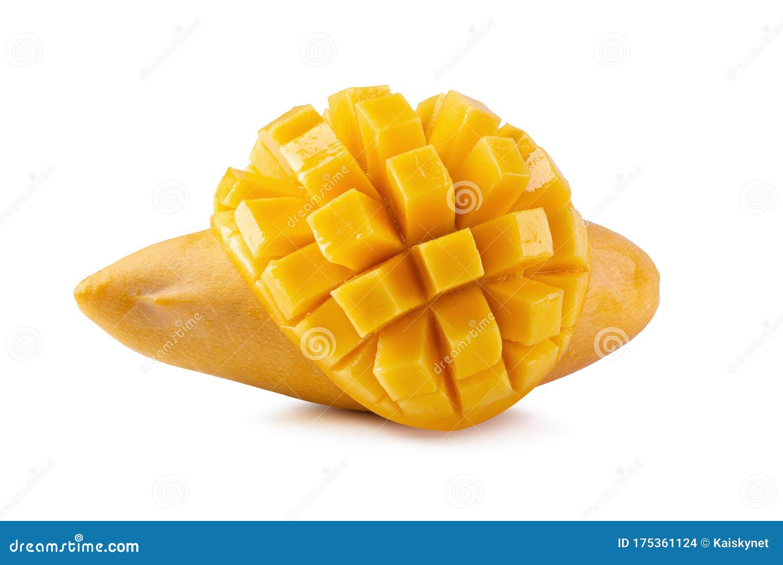 Yellow Mango Isolated on a White Background Stock Photo - Image of gold ...