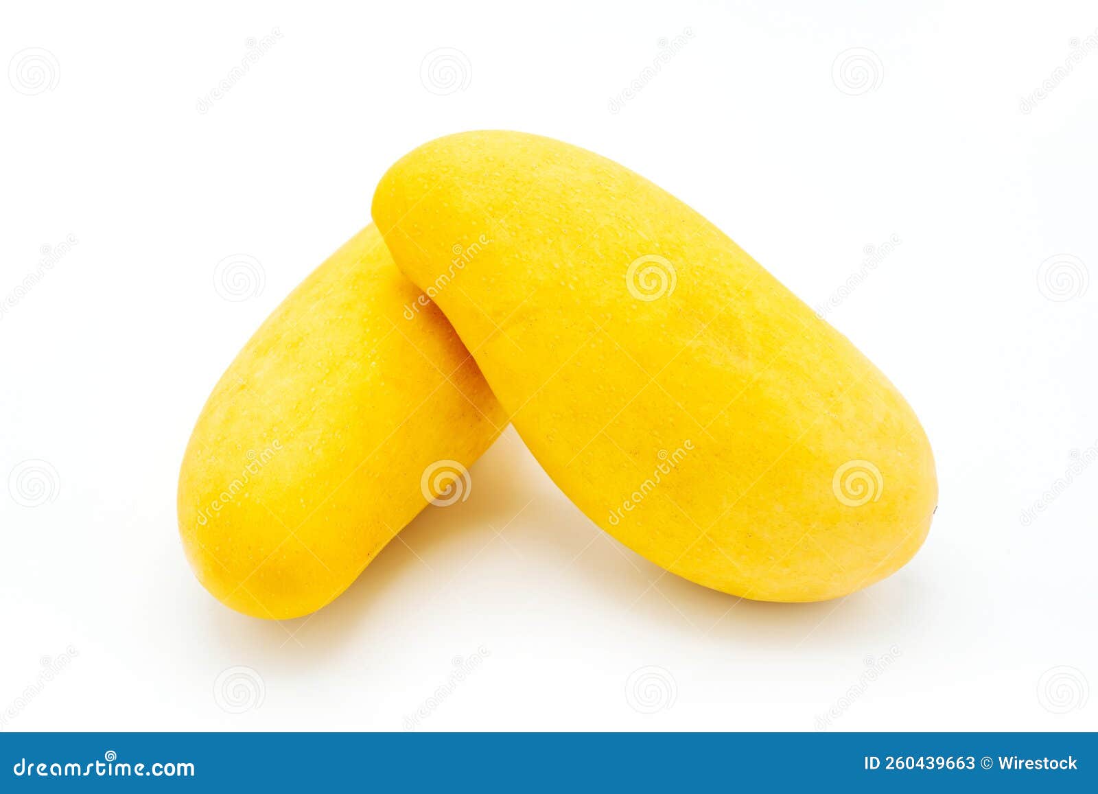 Yellow Mangoes Isolated on White Background Stock Image - Image of ...