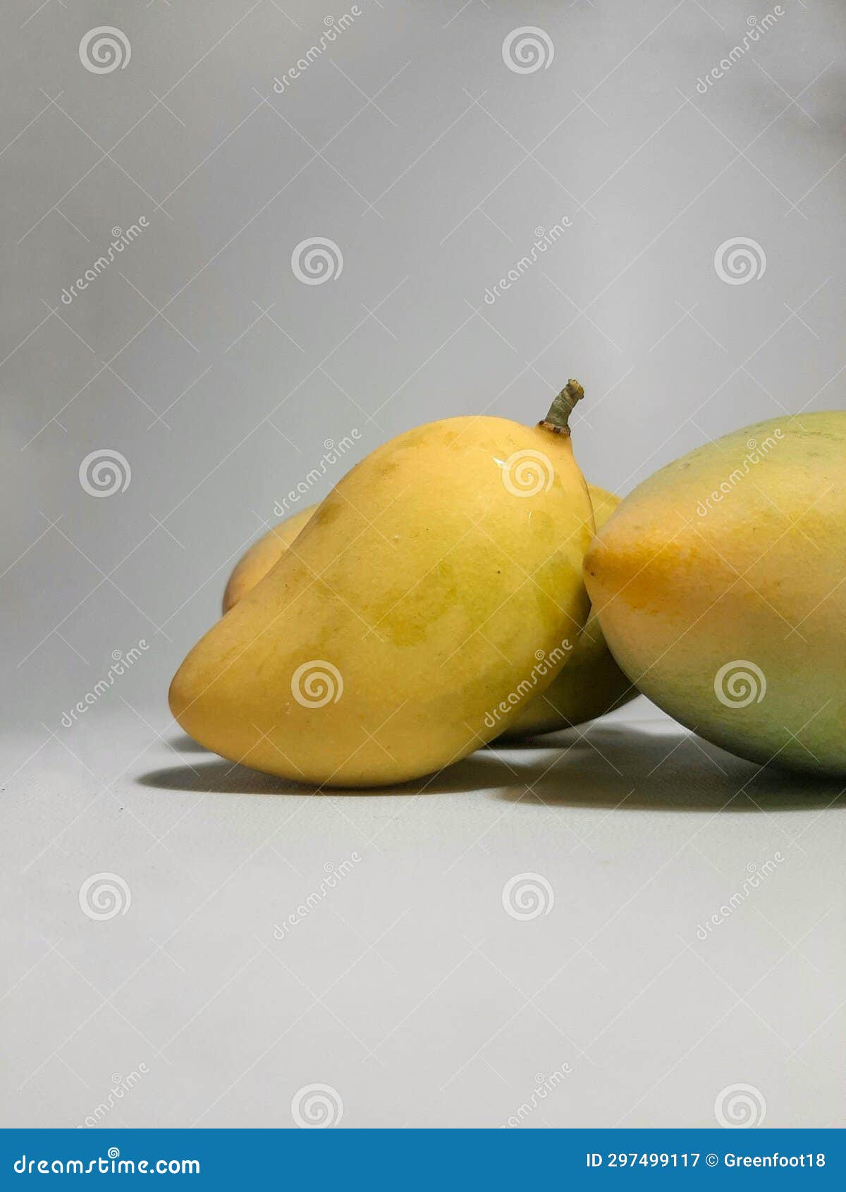 Yellow Mangoes in White Isolated Background Stock Image - Image of ...