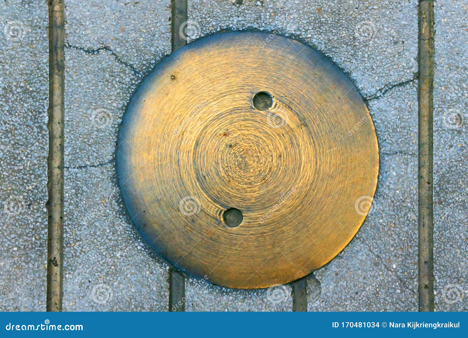 Yellow Manhole Cover or Pipe Cap on the Footpath,abstract Wallpaper ...
