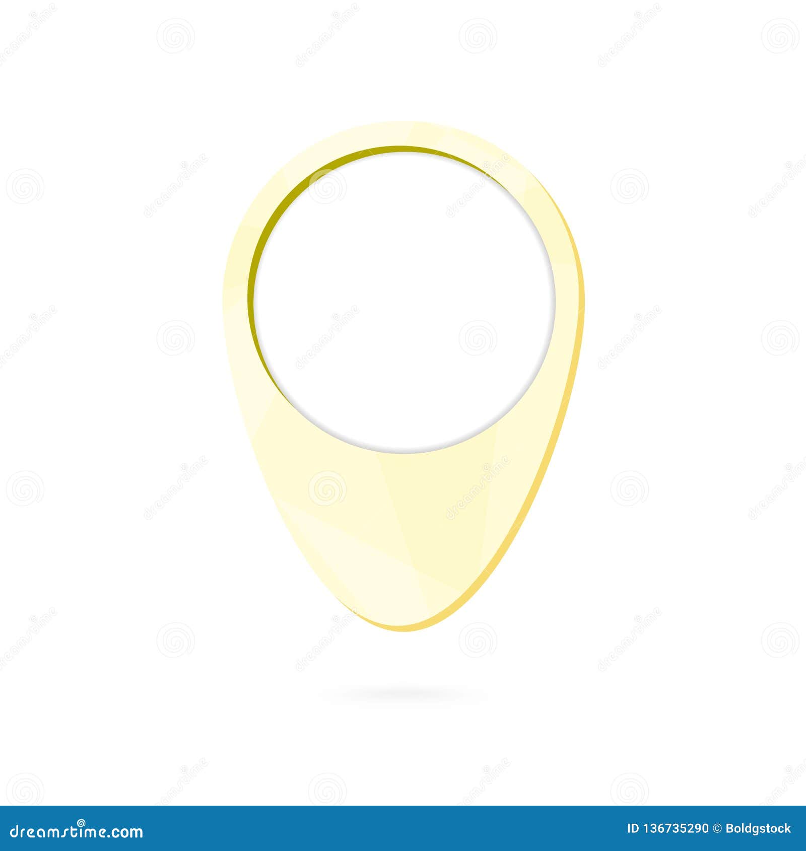 Yellow Map Point Symbol. Map Marker with Shadow Stock Vector ...