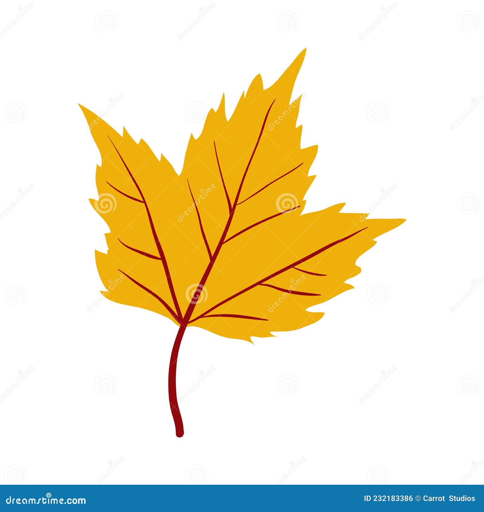 Yellow Maple Tree Leaf Clip Art Stock Vector - Illustration of ...