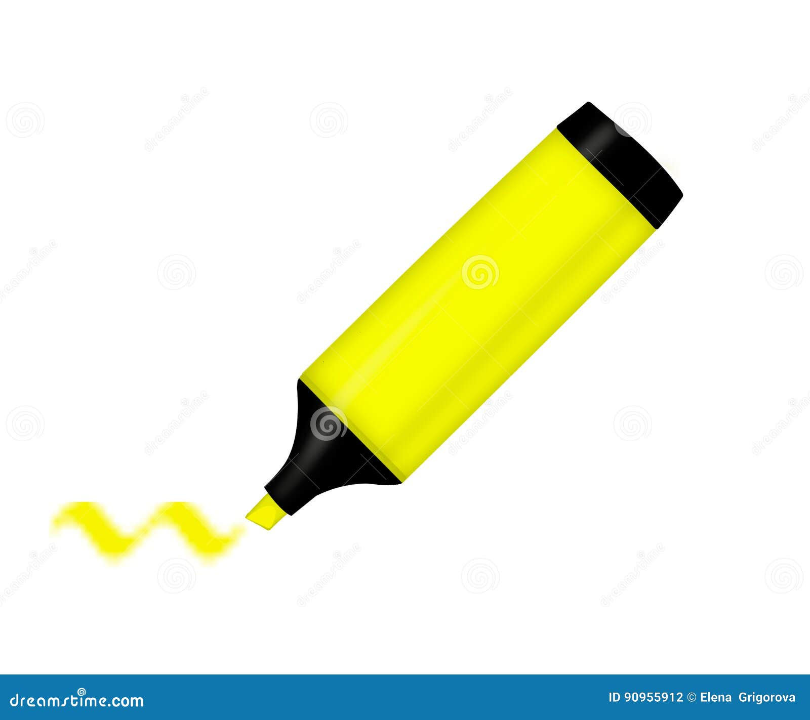 The Yellow Marker . Icon with a Yellow Marker Stock Illustration ...
