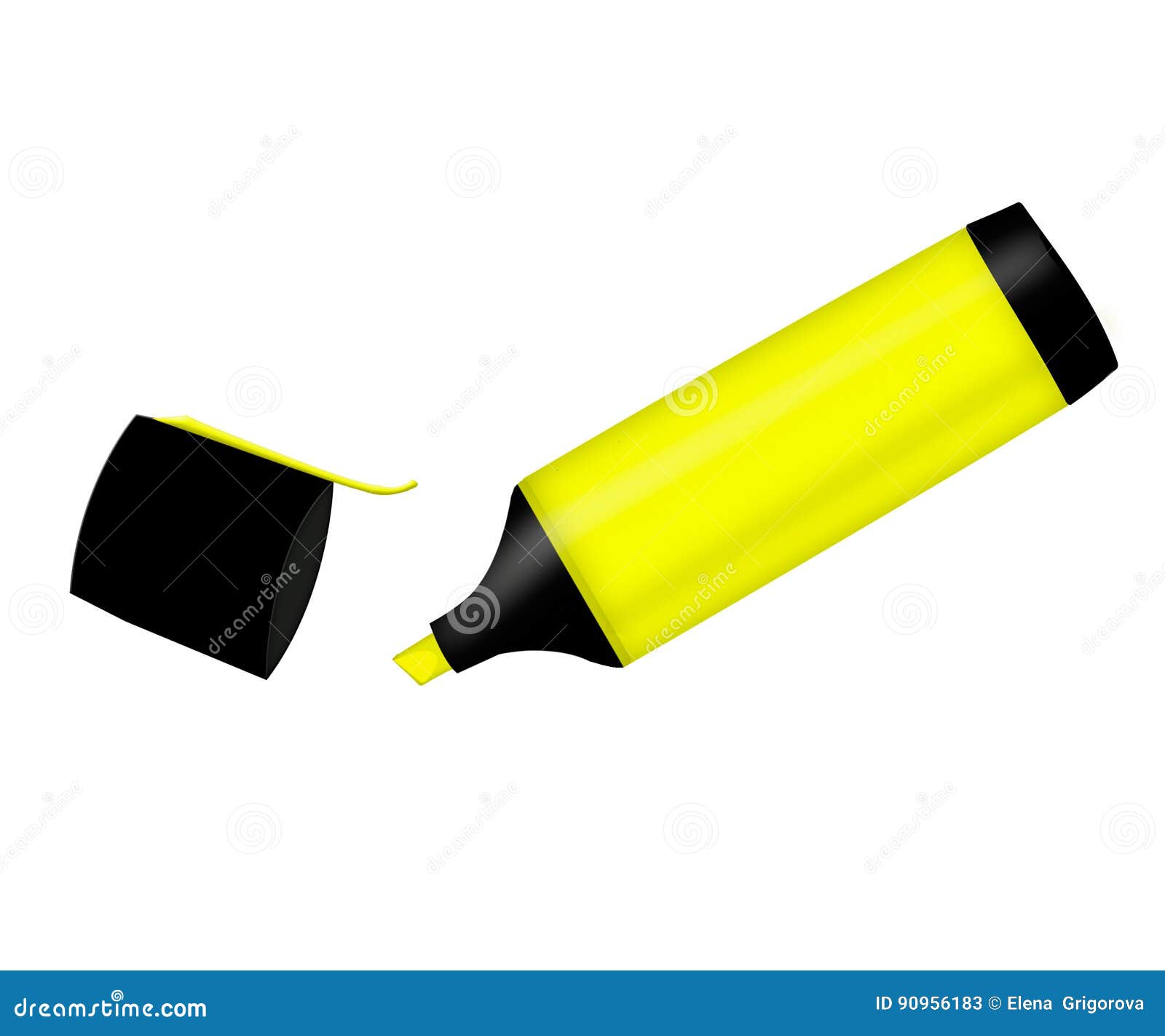 The Yellow Marker . Icon with a Yellow Marker Stock Illustration ...