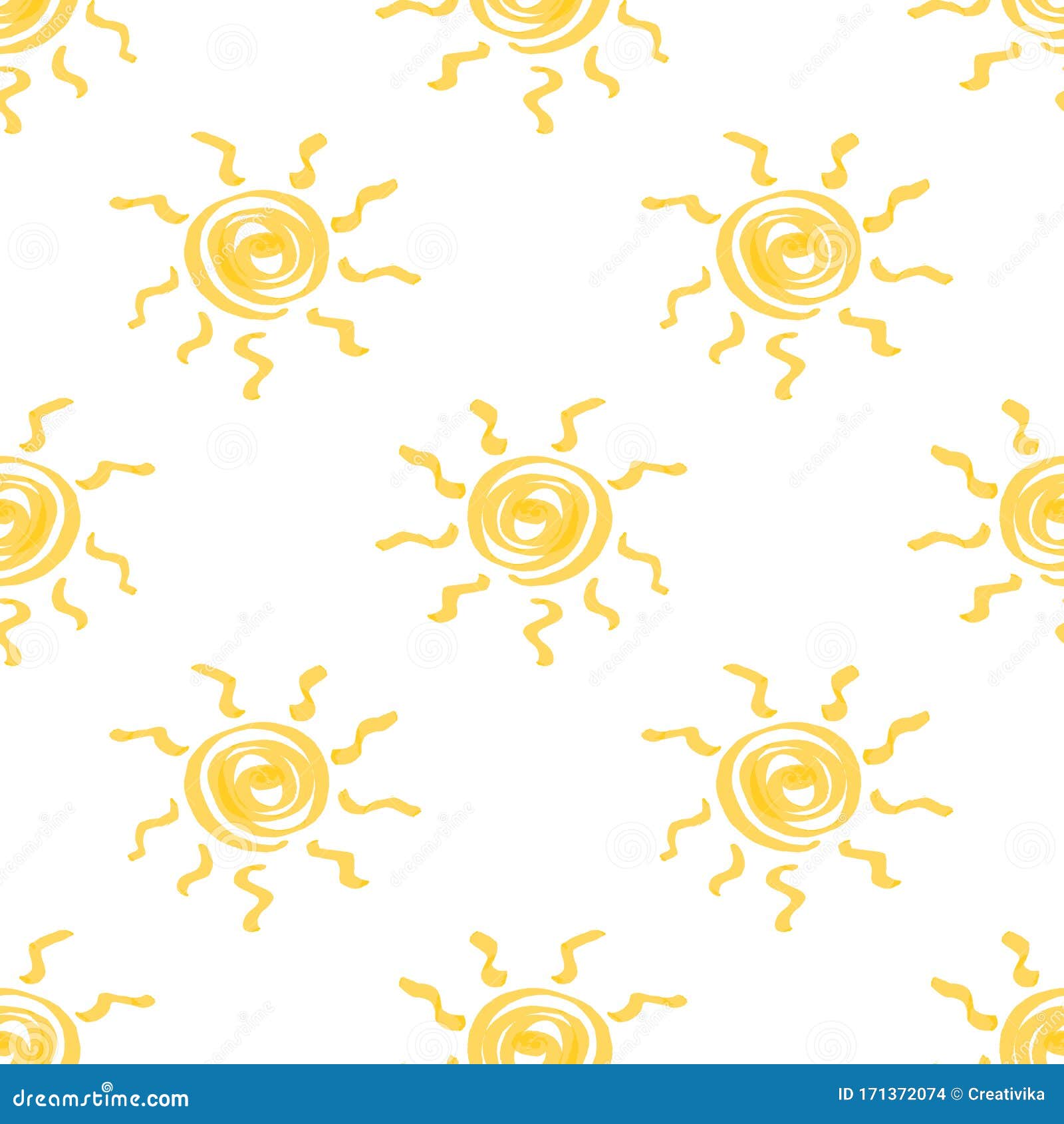 Yellow Marker Sun Seamless Pattern Stock Vector - Illustration of shiny ...