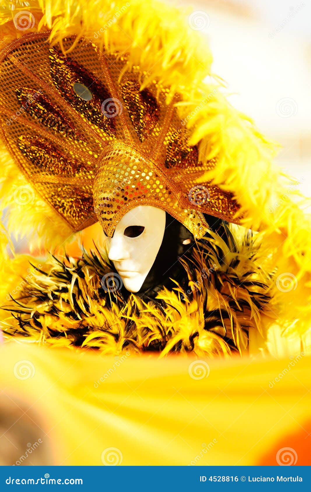 Yellow mask. stock photo. Image of carnevale, arte, carnival - 4528816