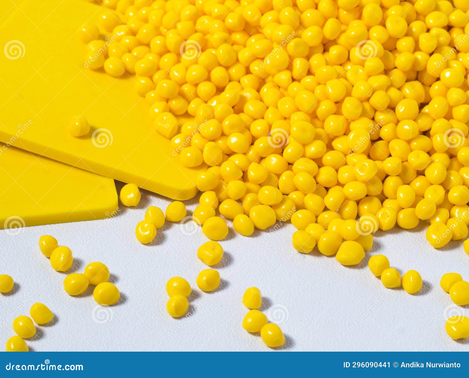 Yellow Masterbatch and Colorchips Stock Image - Image of industrial ...