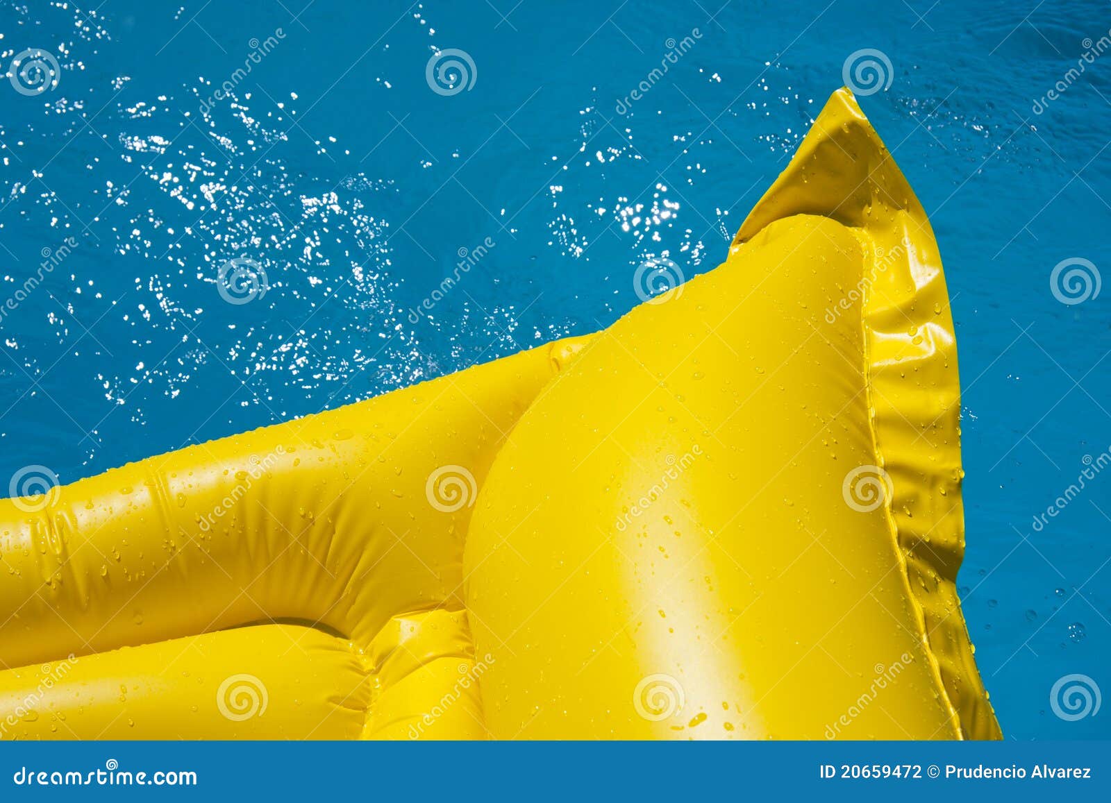Yellow mat in the pool stock photo. Image of entertainment - 20659472