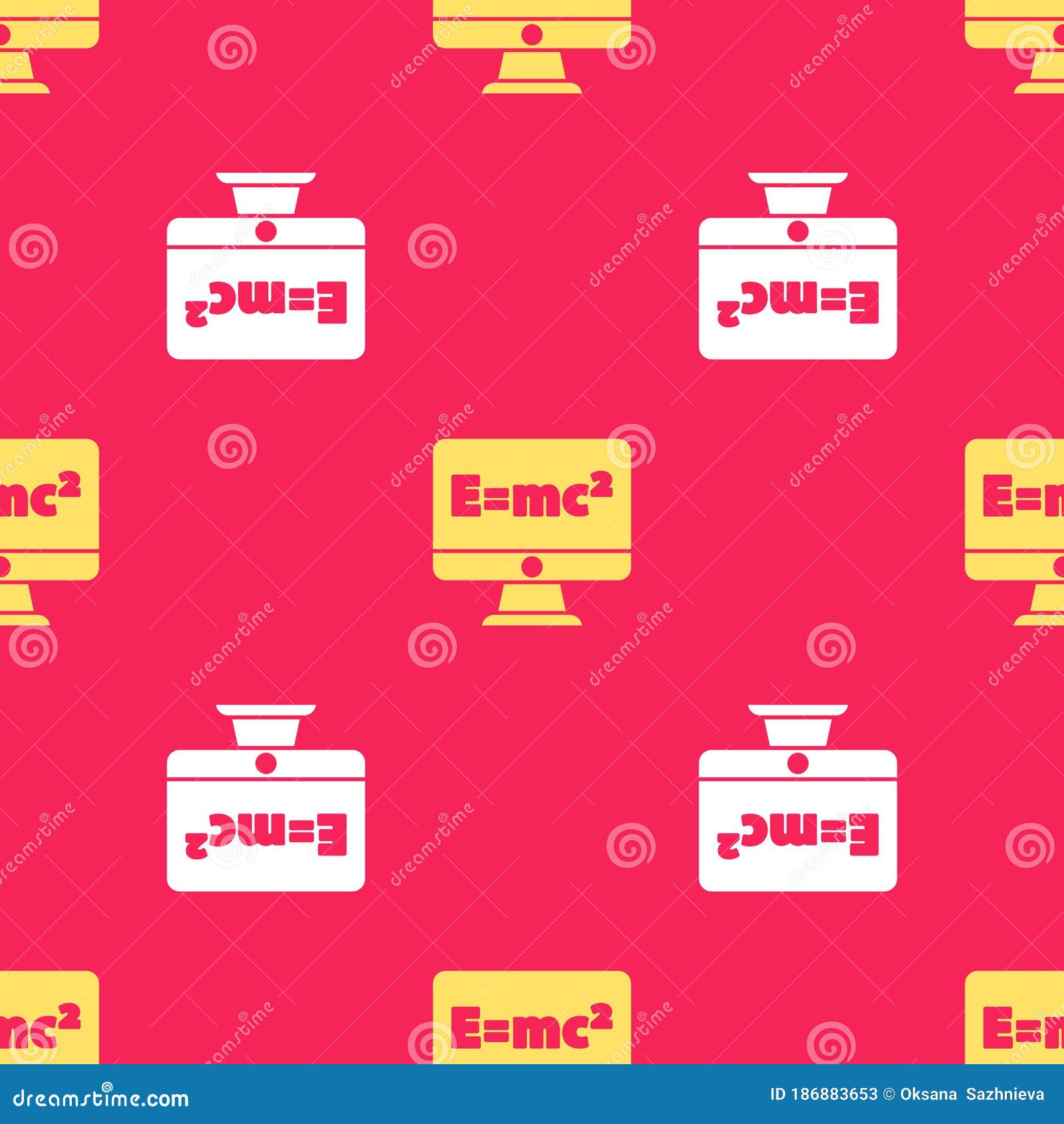 Yellow Math System of Equation Solution on Computer Monitor Icon ...