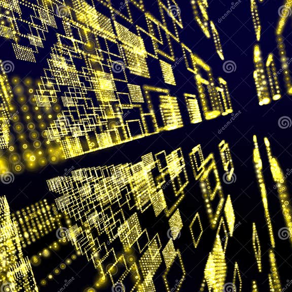 Yellow matrix background stock illustration. Illustration of abstract ...