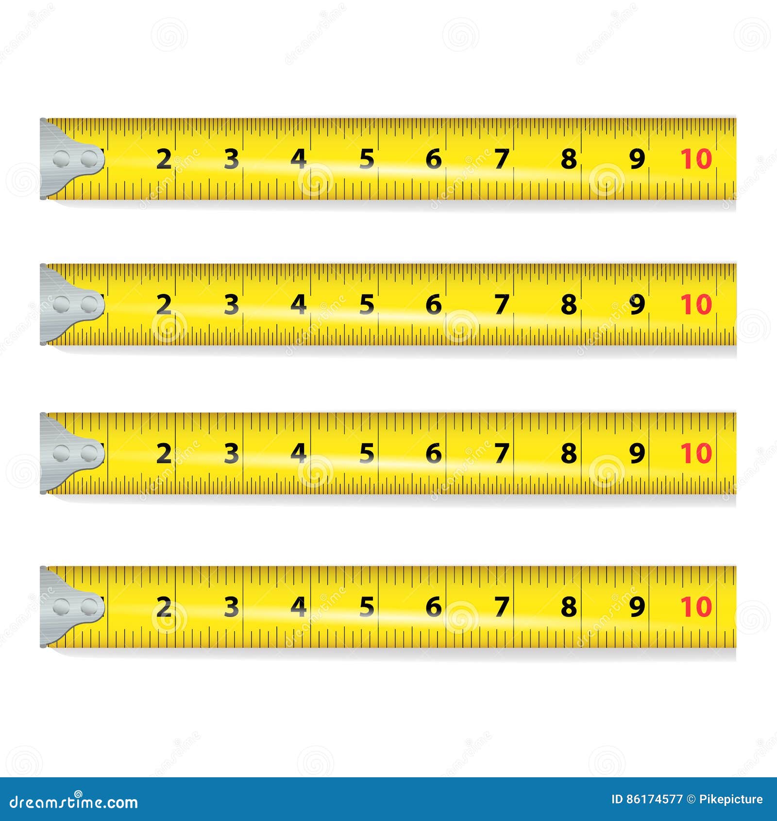 Yellow Measure Tape Vector Centimeter And Inch Measure Tool Equipment