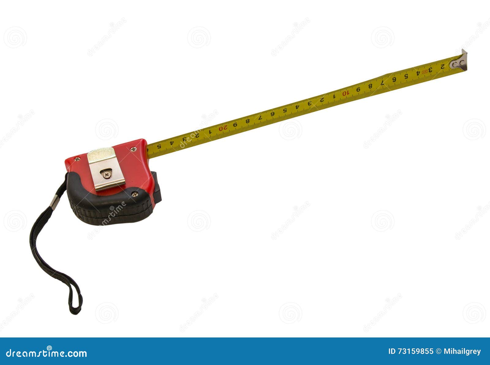 Yellow Measuring Line Used for Construction Stock Illustration ...
