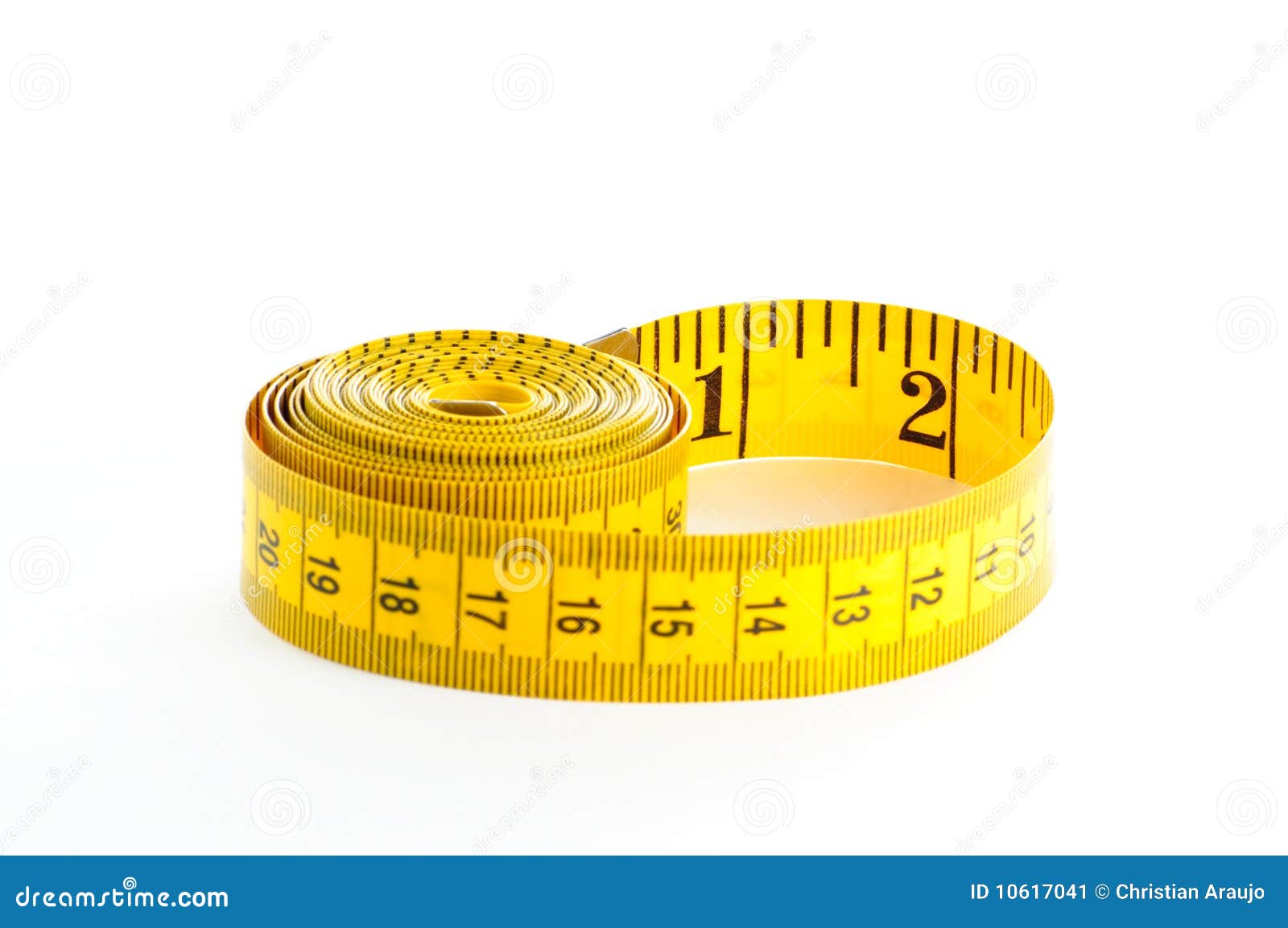 Yellow Measuring Tape stock image. Image of width, tailor - 10617041