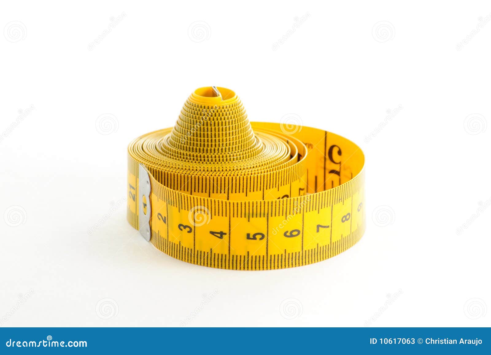 Yellow Measuring Tape stock image. Image of tailor, spiral - 10617063