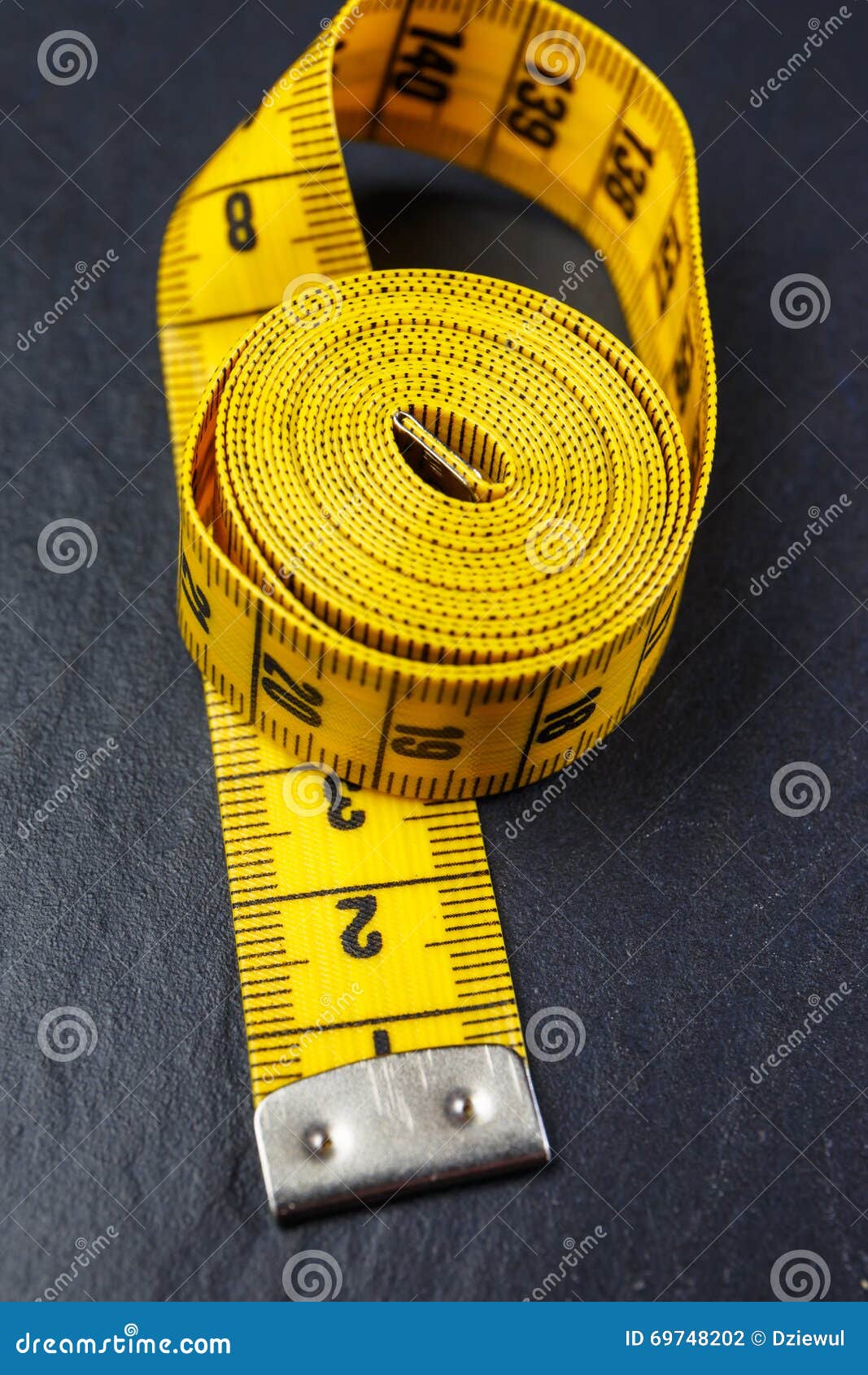 Yellow measuring tape stock photo. Image of vibrant, style - 69748202