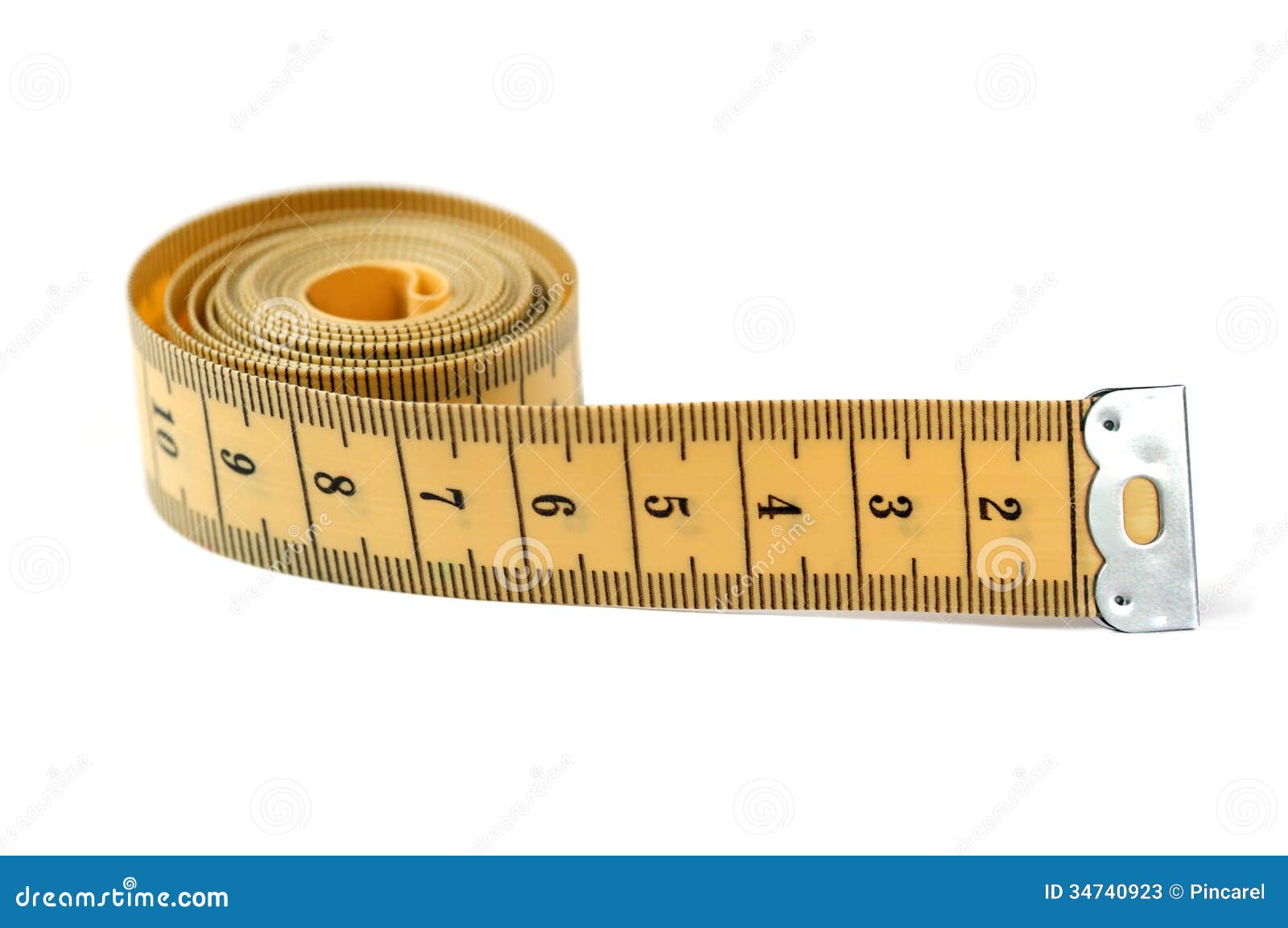 Yellow measuring tape stock image. Image of digits, isolated - 34740923